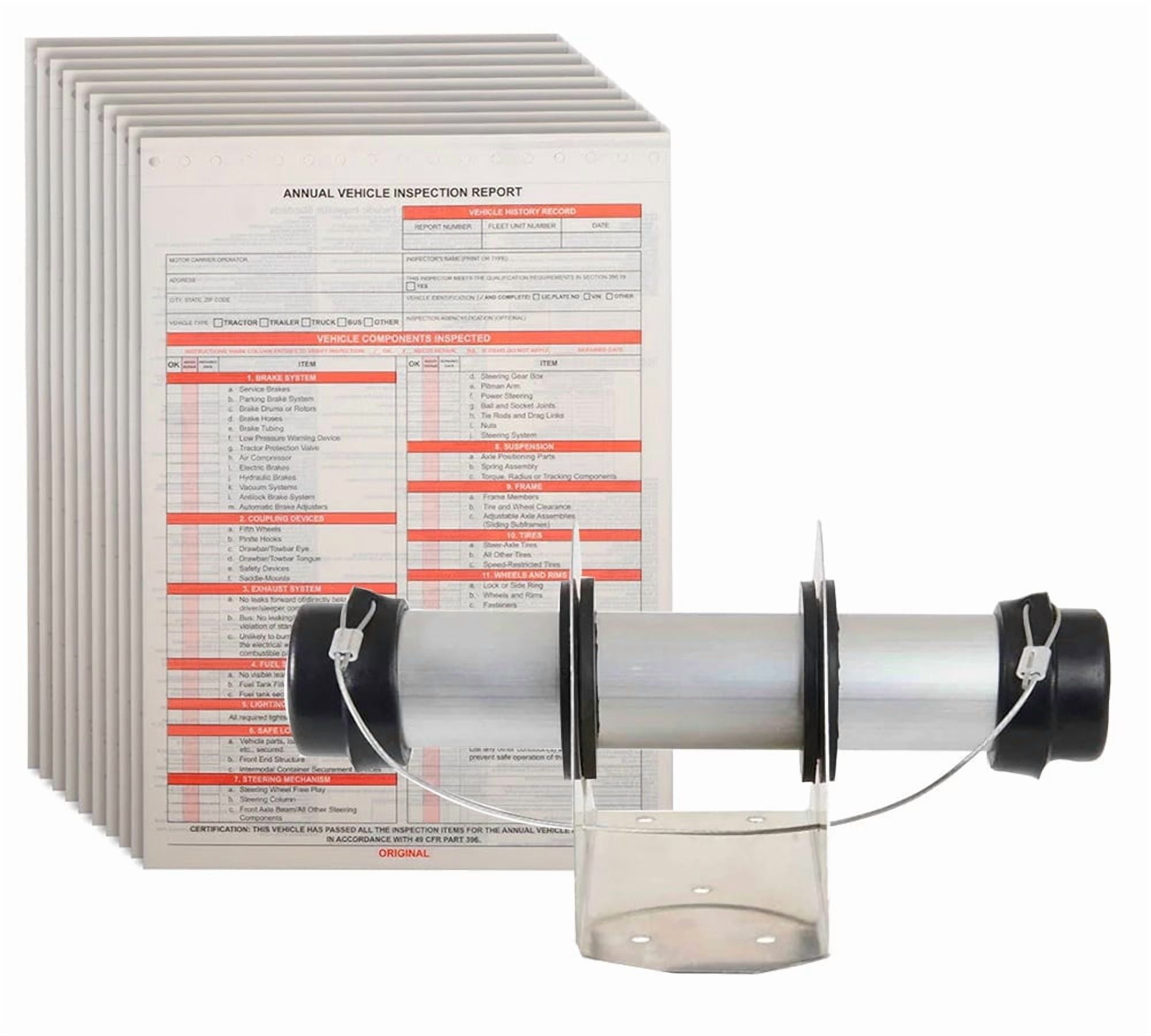 Vehicle Inspection Report Kit - 8.5" x 11.75" DOT Compliant Annual ...