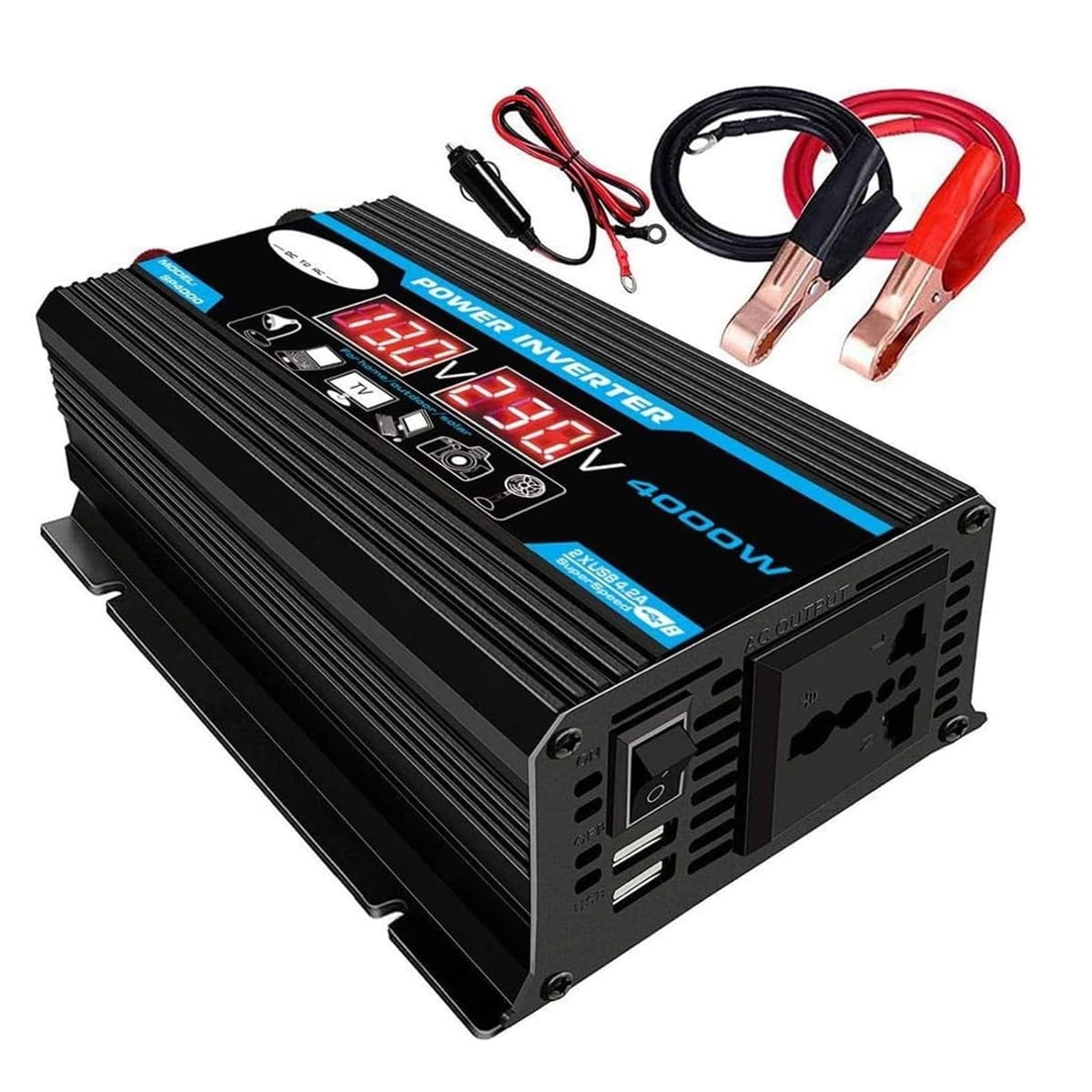 Vehicle Mounted Inverter 12V Dc To 220V Ac Car Plug Adapter Outlet ...