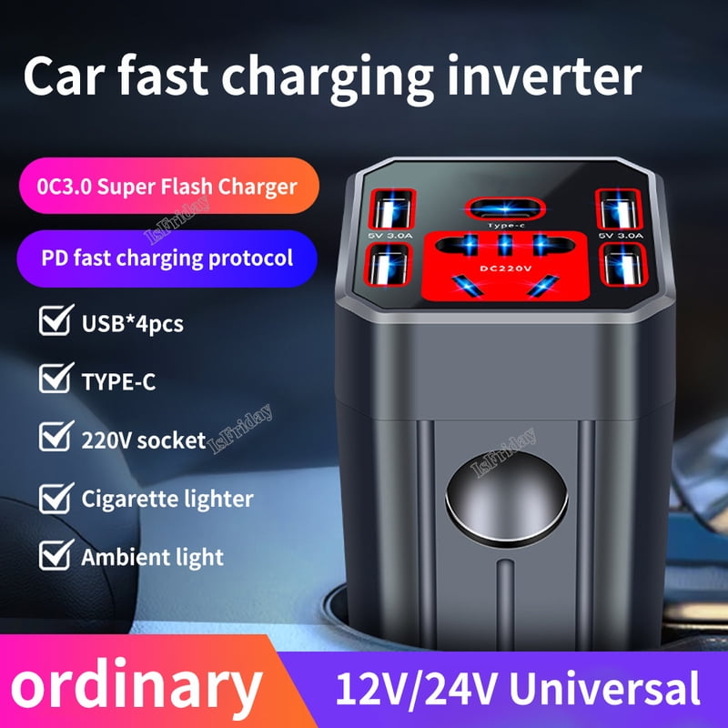 Vehicle Mounted Inverter Universal Converter Car Truck Socket Charger ...