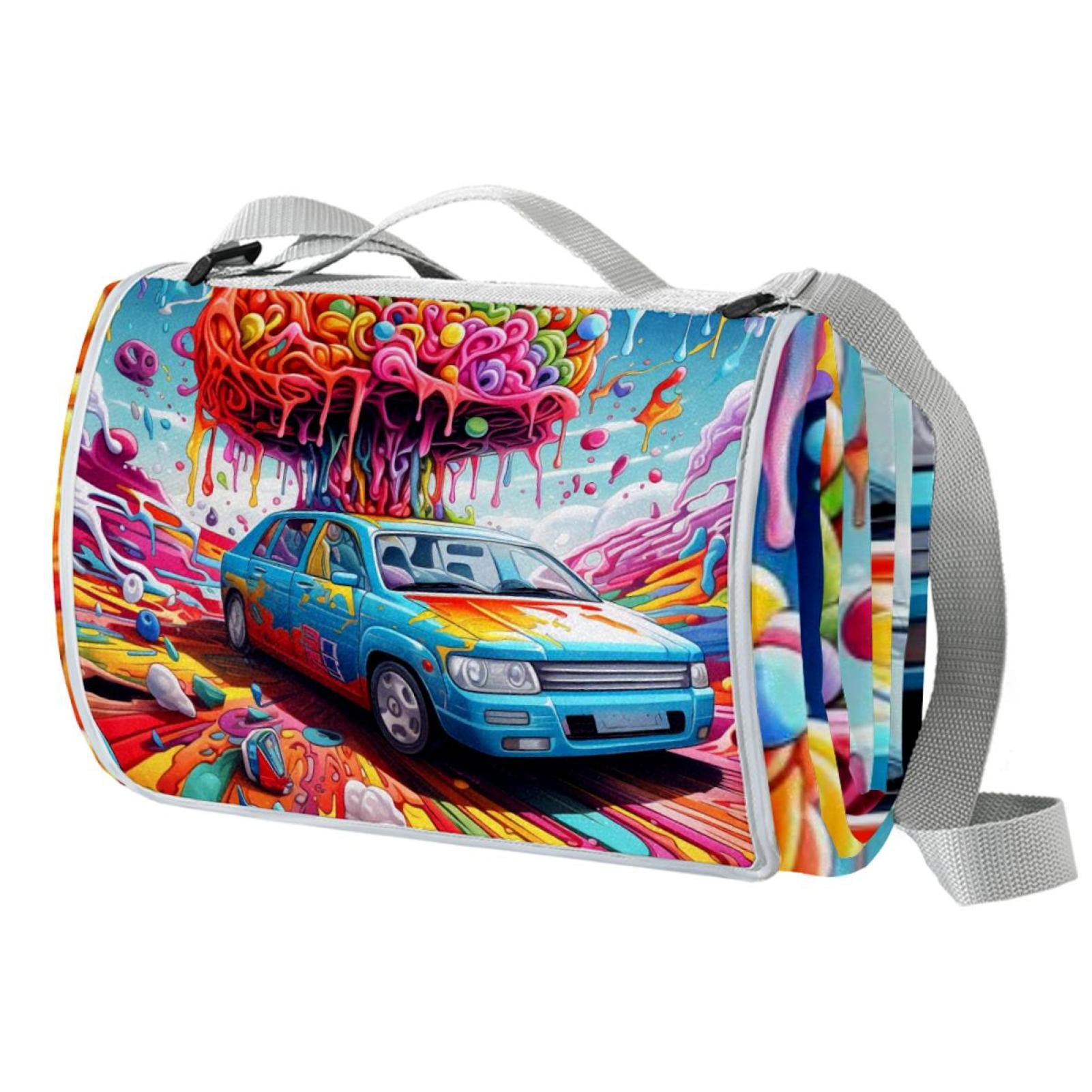 Vehicle Portable Canvas Picnic Blanket Waterproof Backing for Outdoor ...