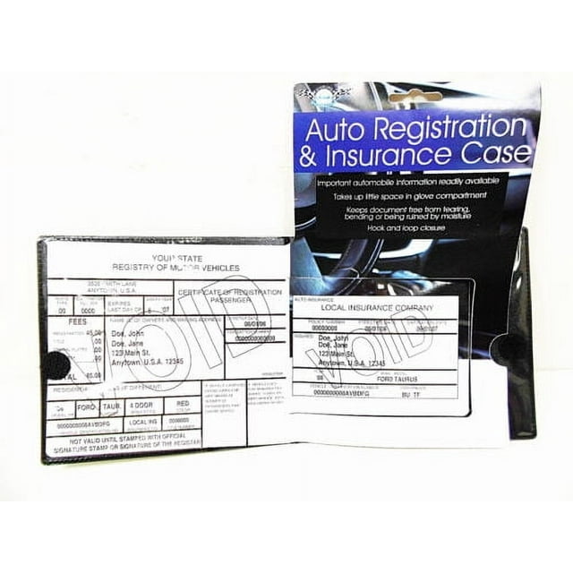 Vehicle Registration & Insurance Holders Car Truck Auto Holder ...