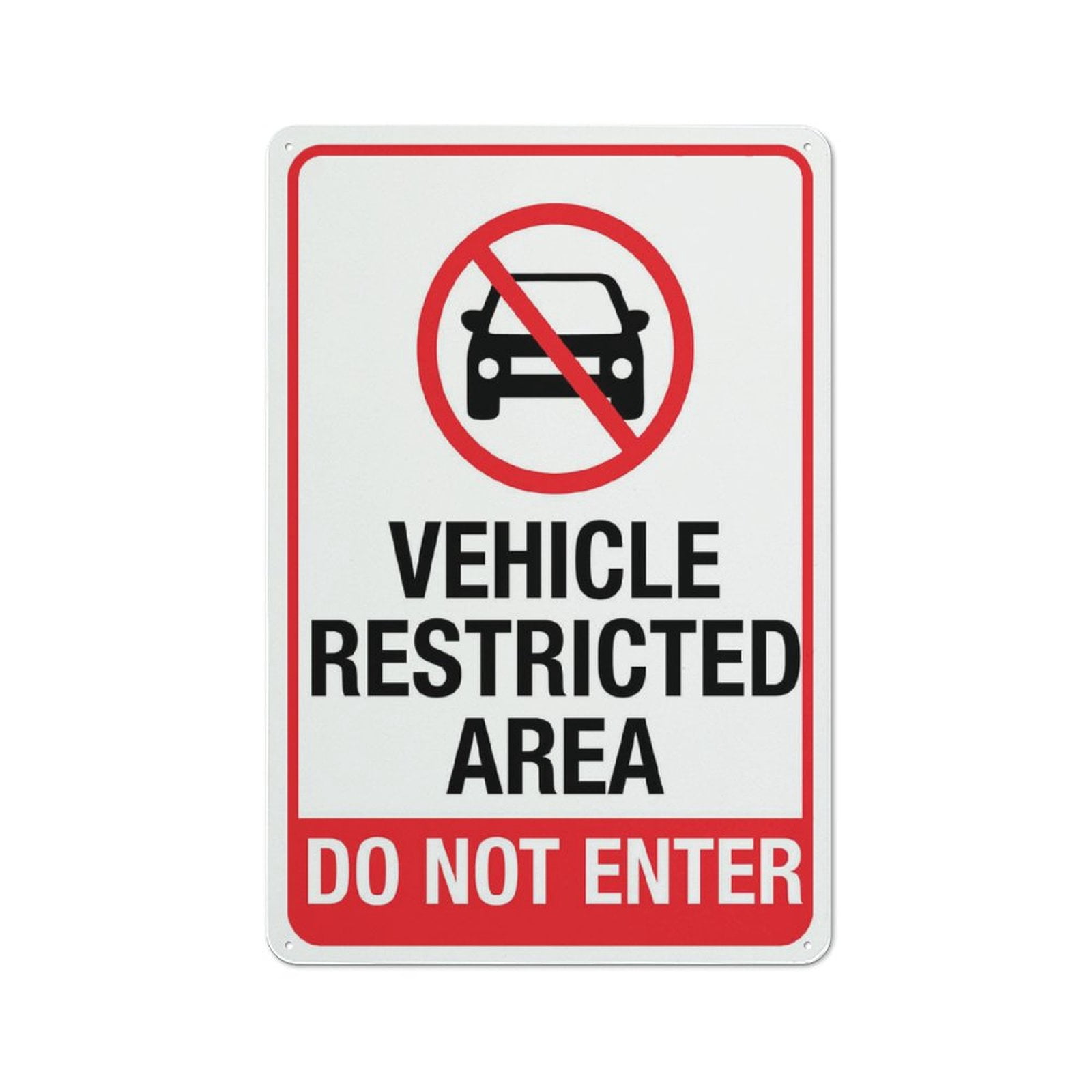 Vehicle Restricted Area Do Not Enter Sign Signs Outdoor, Uv Printed ...