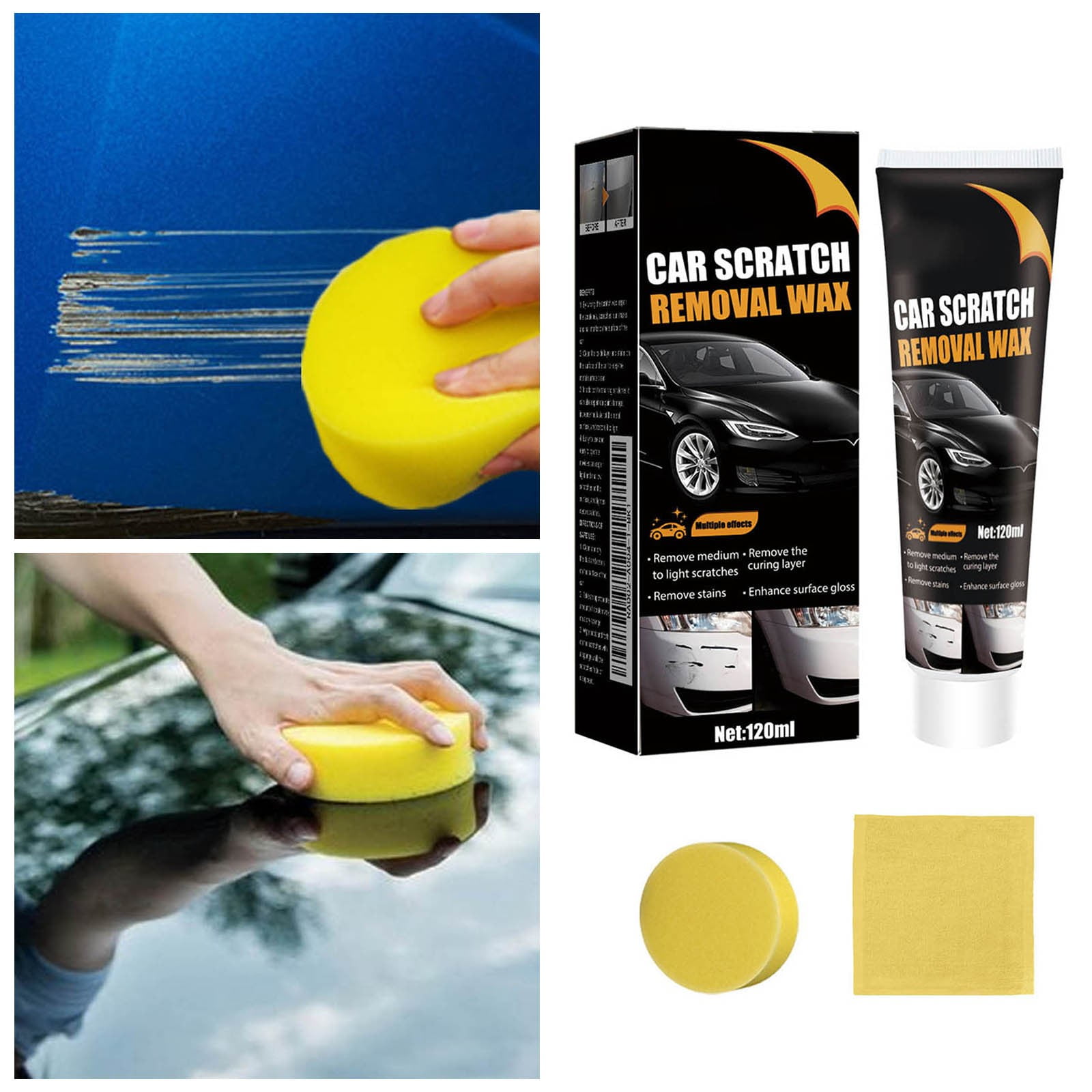 Vehicle Scratch Remover Repair Paste - 2025 New Car Scratch Paste Upgrade - with Wipe Sponge for ...