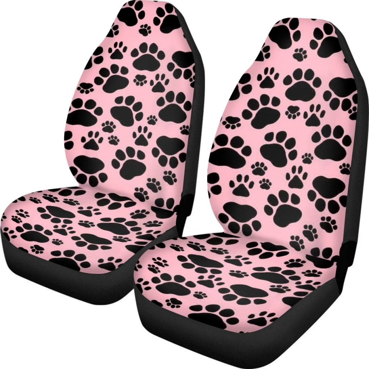 Vehicle Seat Covers Colorful Dog Footprints Pattern Design Fashion ...