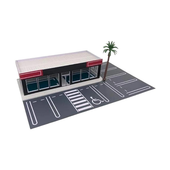 Vehicle Showcase Garage Scene Model Miniature Parking Lot Accessory ...