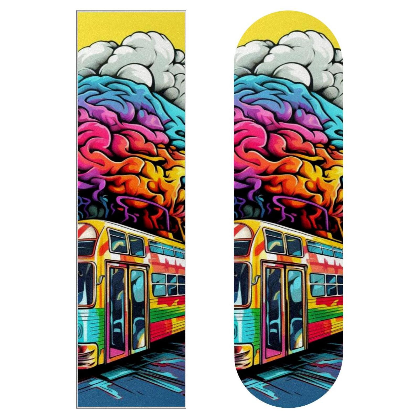 Vehicle Skateboard Stickers (Pack of Two) with Emery Surface and PVC ...