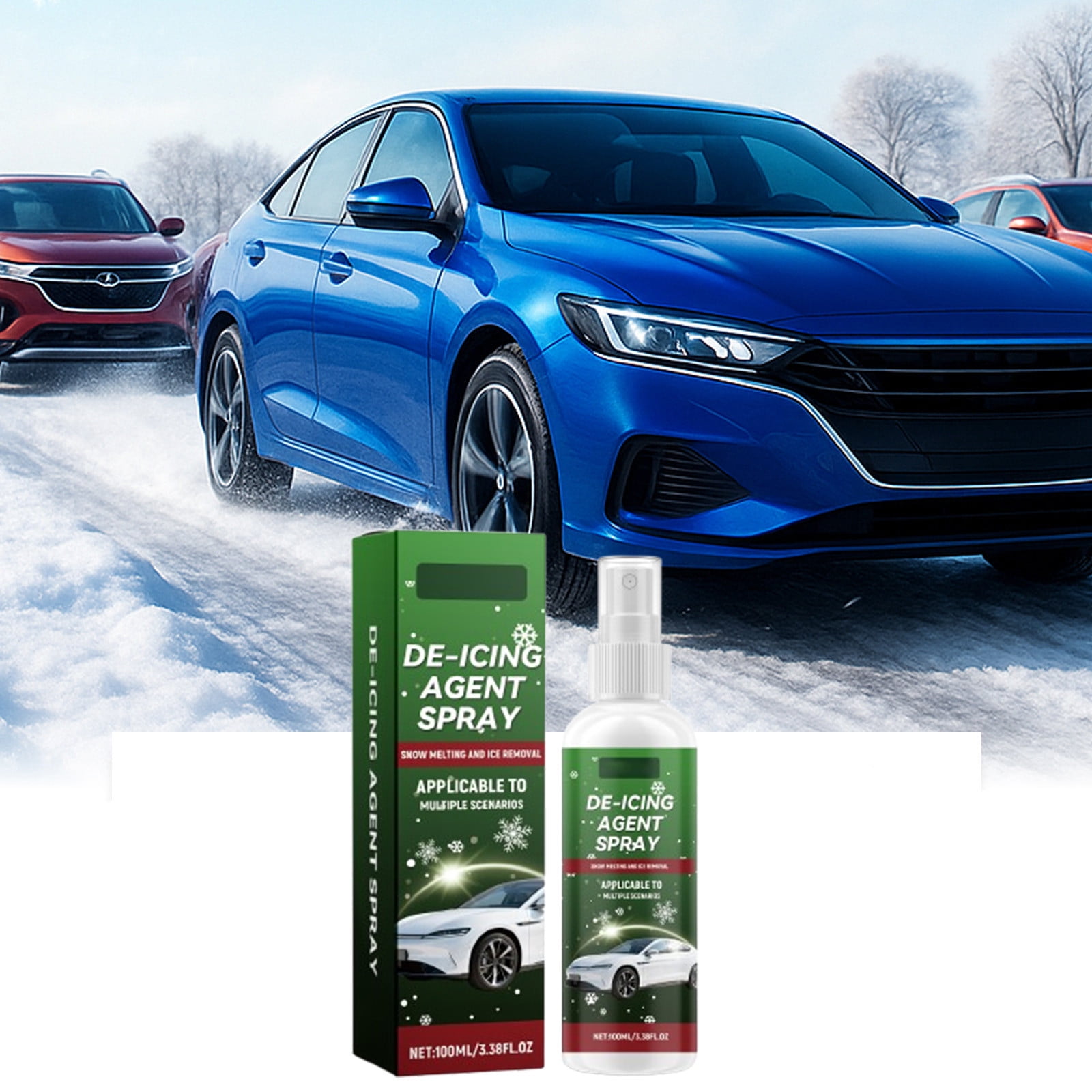 Vehicle Snow Melt Spray,Ice Removal Deicer, Instant Defrost Solution ...