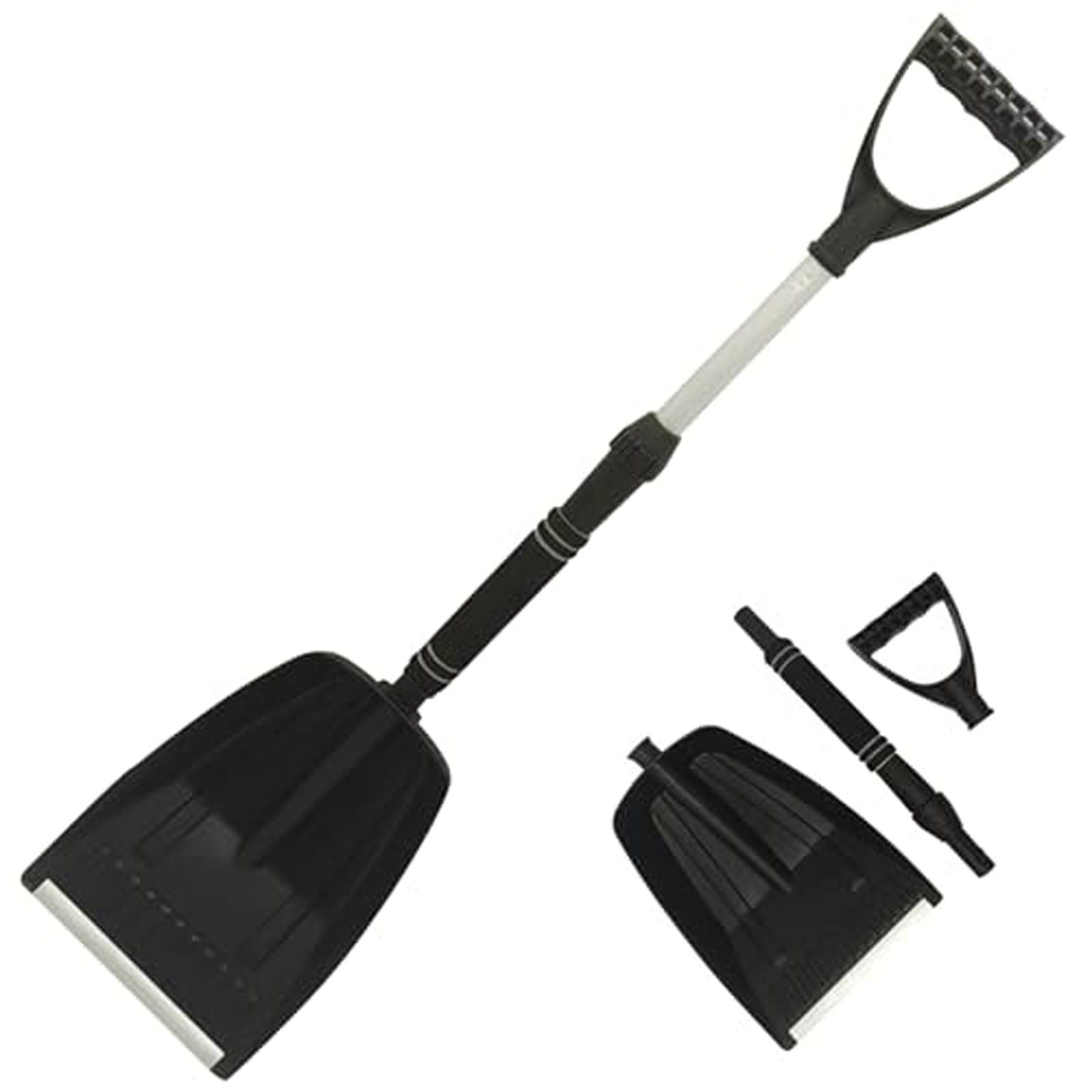 Vehicle Snow Shovel with Rubber Guard, Thickened ABS Detachable Shovel ...