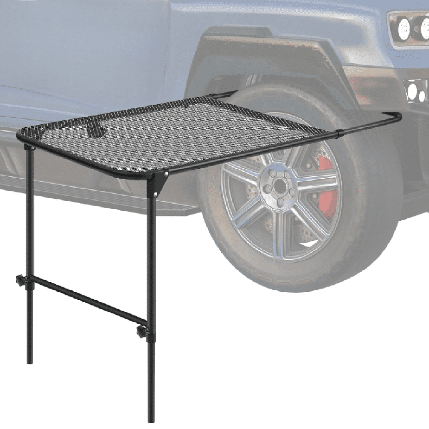 Vehicle Tire Mounted Steel Camping Table Adjustable Travel Camping ...
