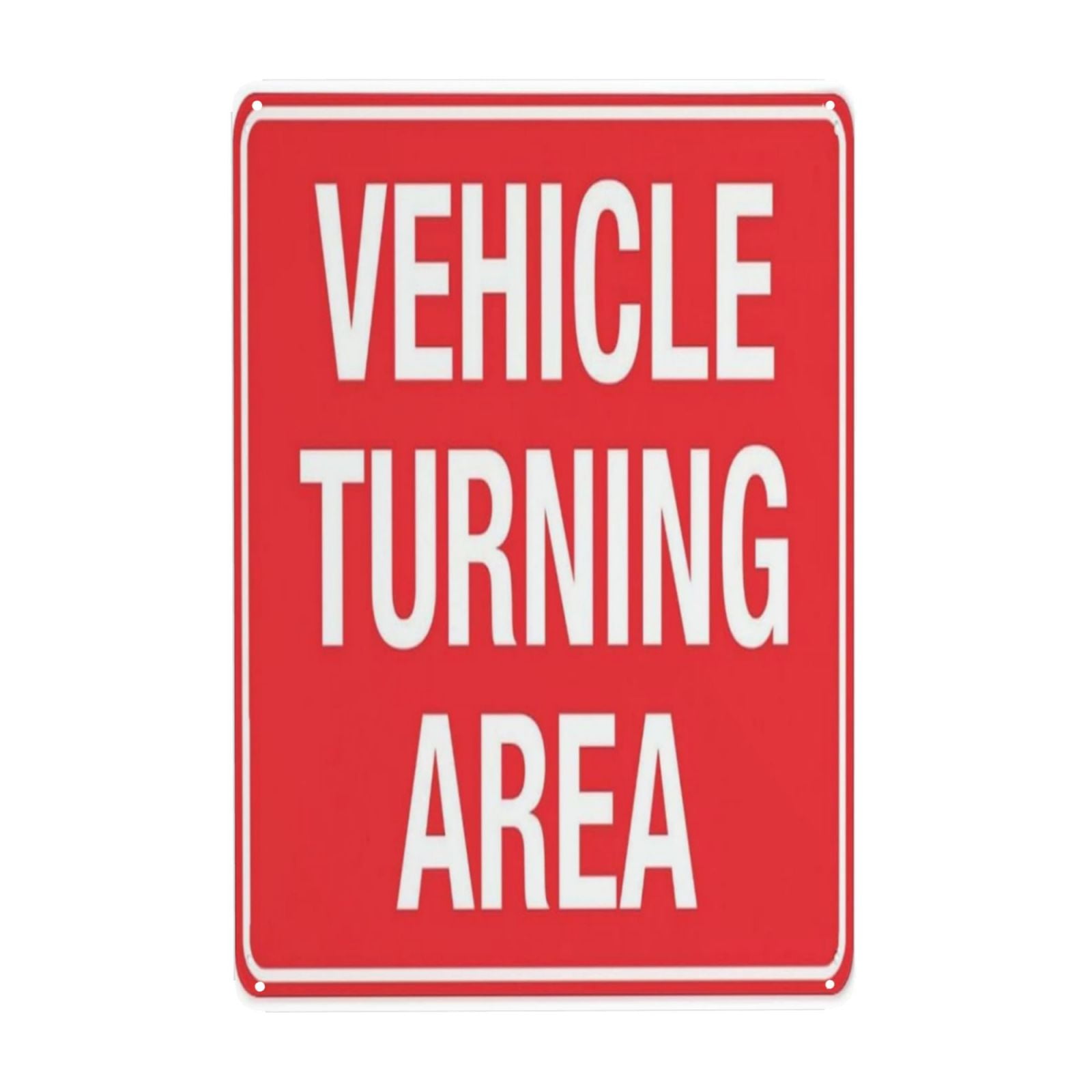 Vehicle Turning Area Tin Sign Warning Metal Sign Vintage Sign Wall ...