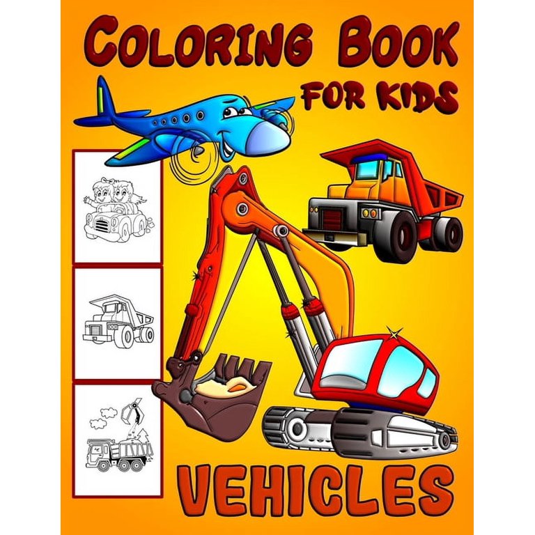 coloring book pages trucks and cars
