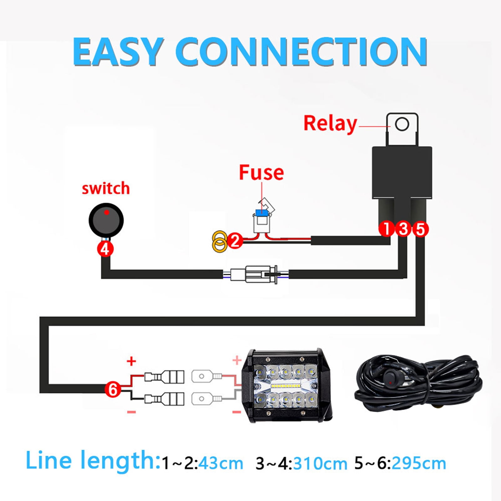 Vehicles light wiring sets,Relay On Off Harness With 12v 300w 2 Leads ...