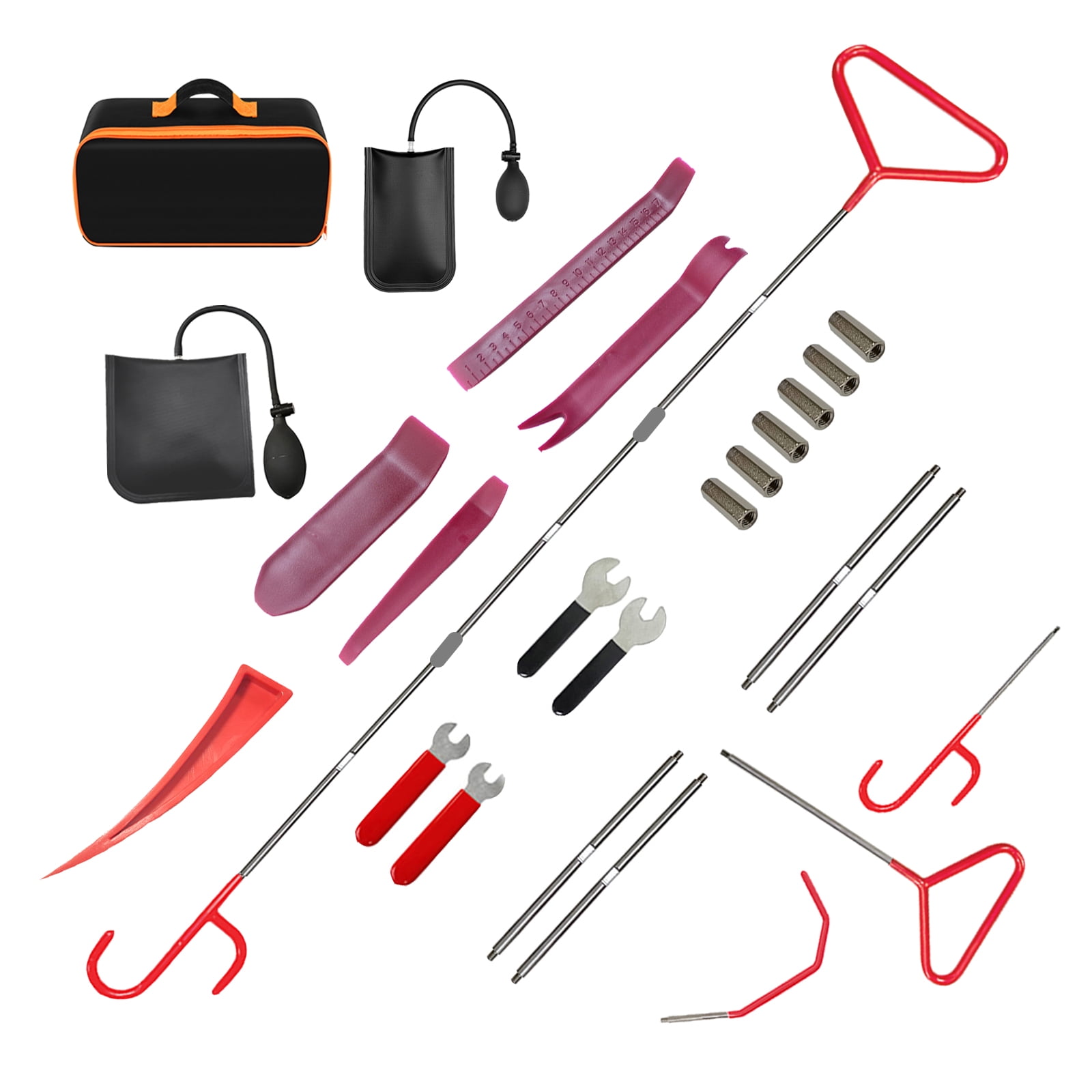 Vehookin Car Hook Tool Triangle Purple Wrap 25PCS Set Stainless Steel ...