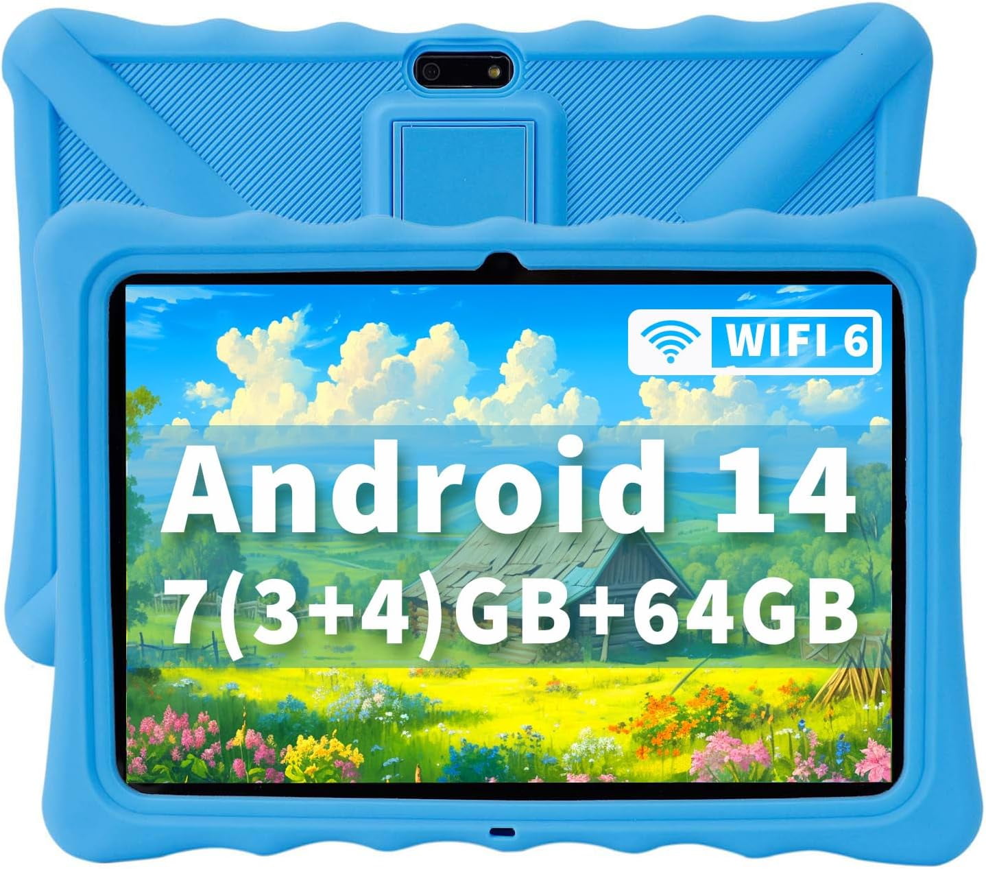 Veidoo Kids Tablet - 10.1 Inch IPS Eye-Care Screen, 7GB (3+4) RAM 64GB ROM 512GB Expandable ...