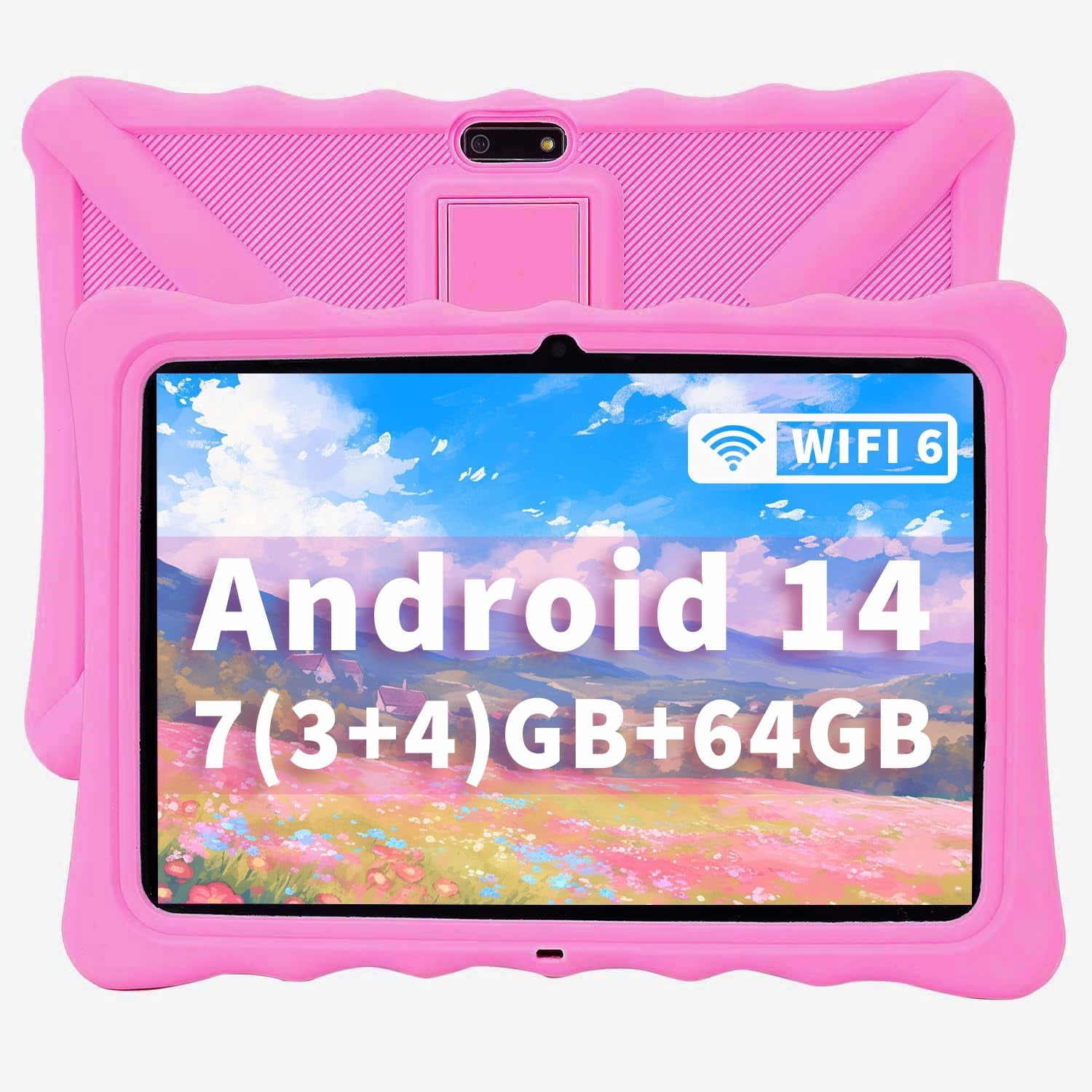 Veidoo Kids Tablet - 10.1 Inch IPS Eye-Care Screen, 7GB (3+4) RAM 64GB ...