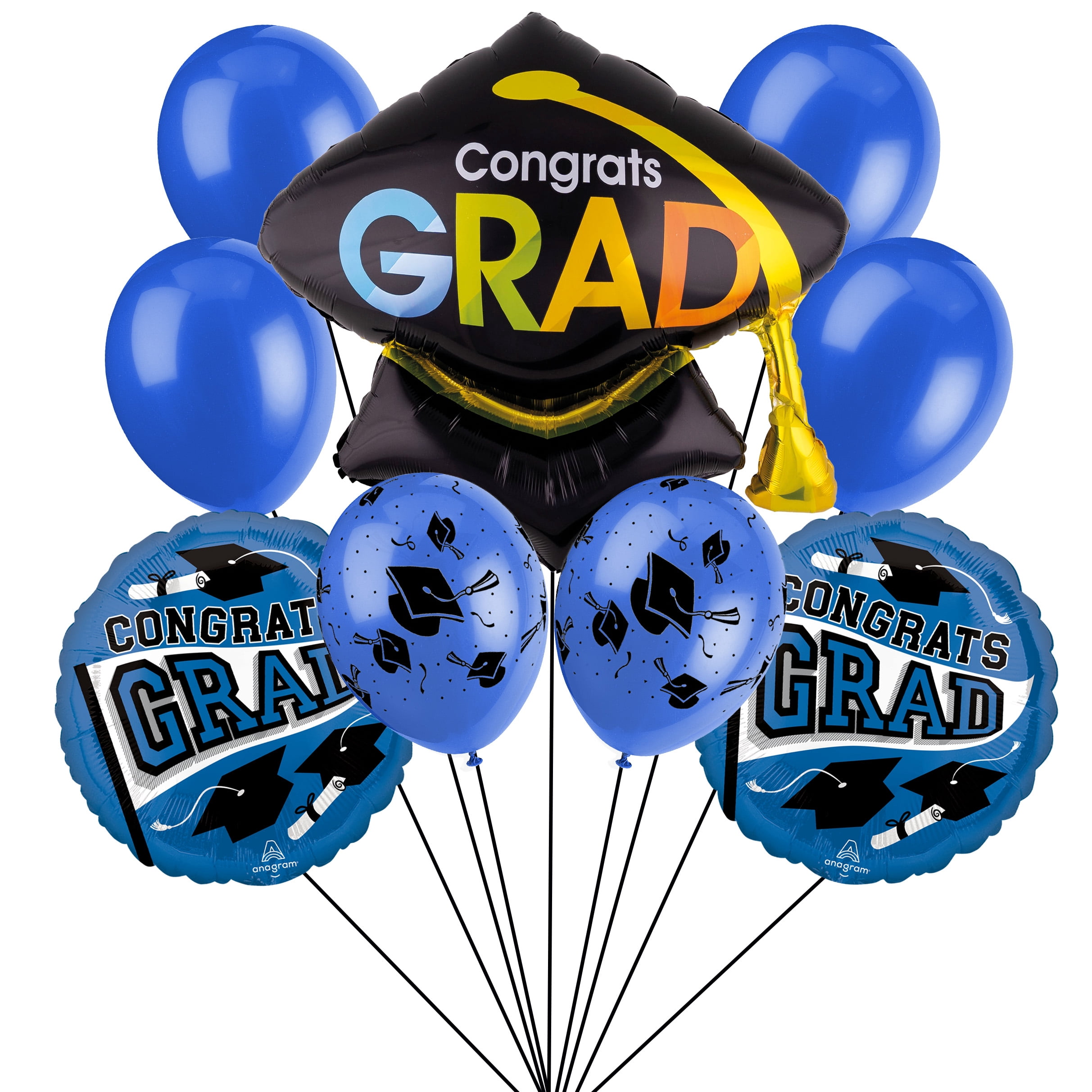 Veil Entertainment Congrats Grad Caps Bouquet 11-26IN 11pc Graduation ...