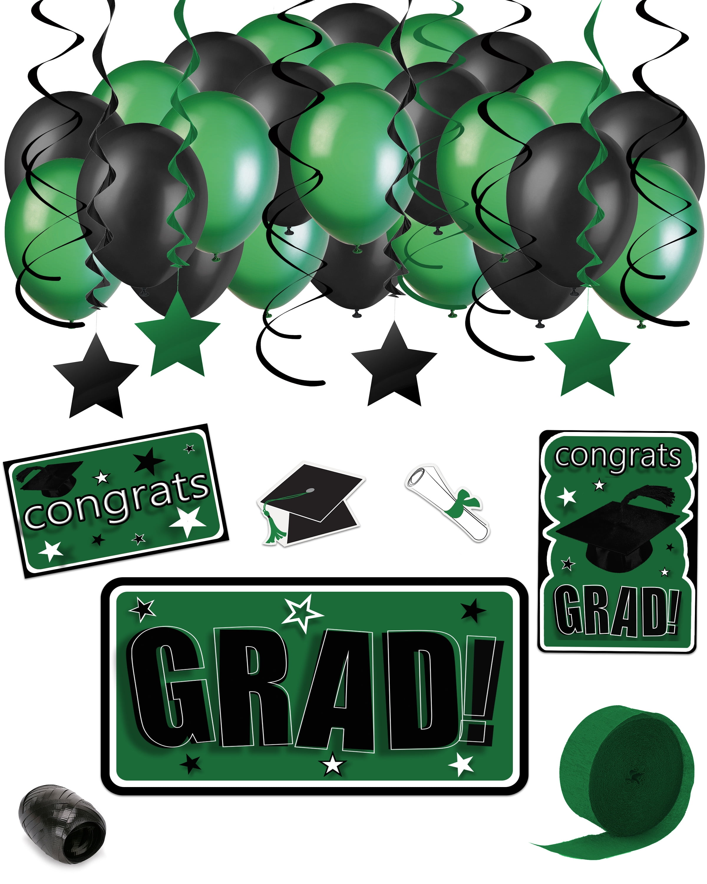 Veil Entertainment Congrats Grad Deluxe School Colors 68pc Graduation ...