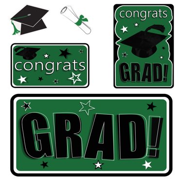 Veil Entertainment Congrats Grad Deluxe School Colors 68pc Graduation ...