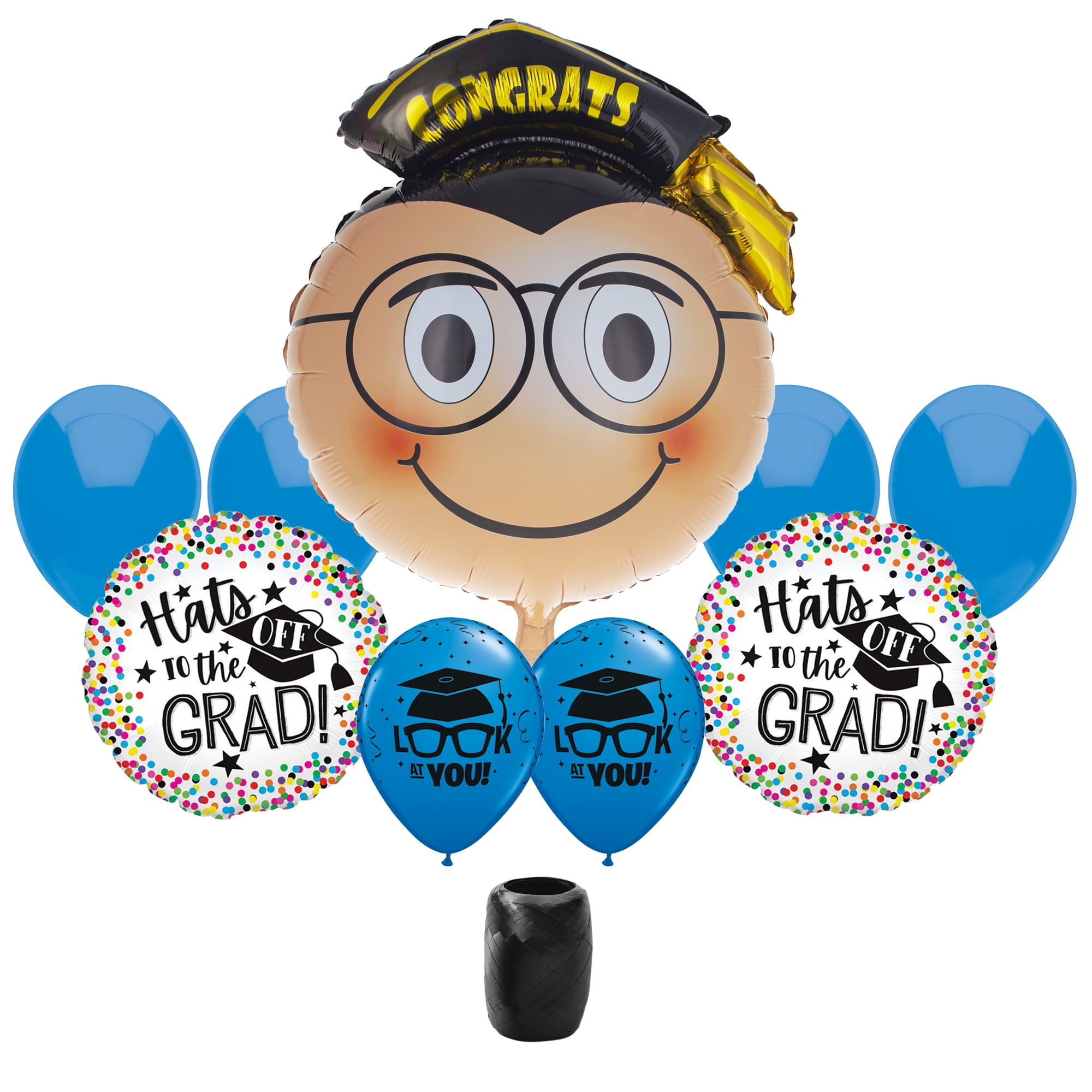 Veil Entertainment Hats Off to the Smiley Grad Cap School Colors 9pc ...