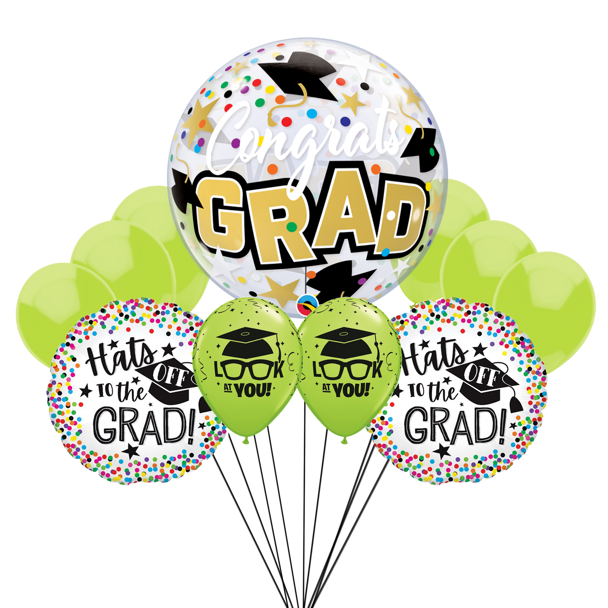 Veil Entertainment Hats off to the Graduate Grad Caps Bubble 11pc ...
