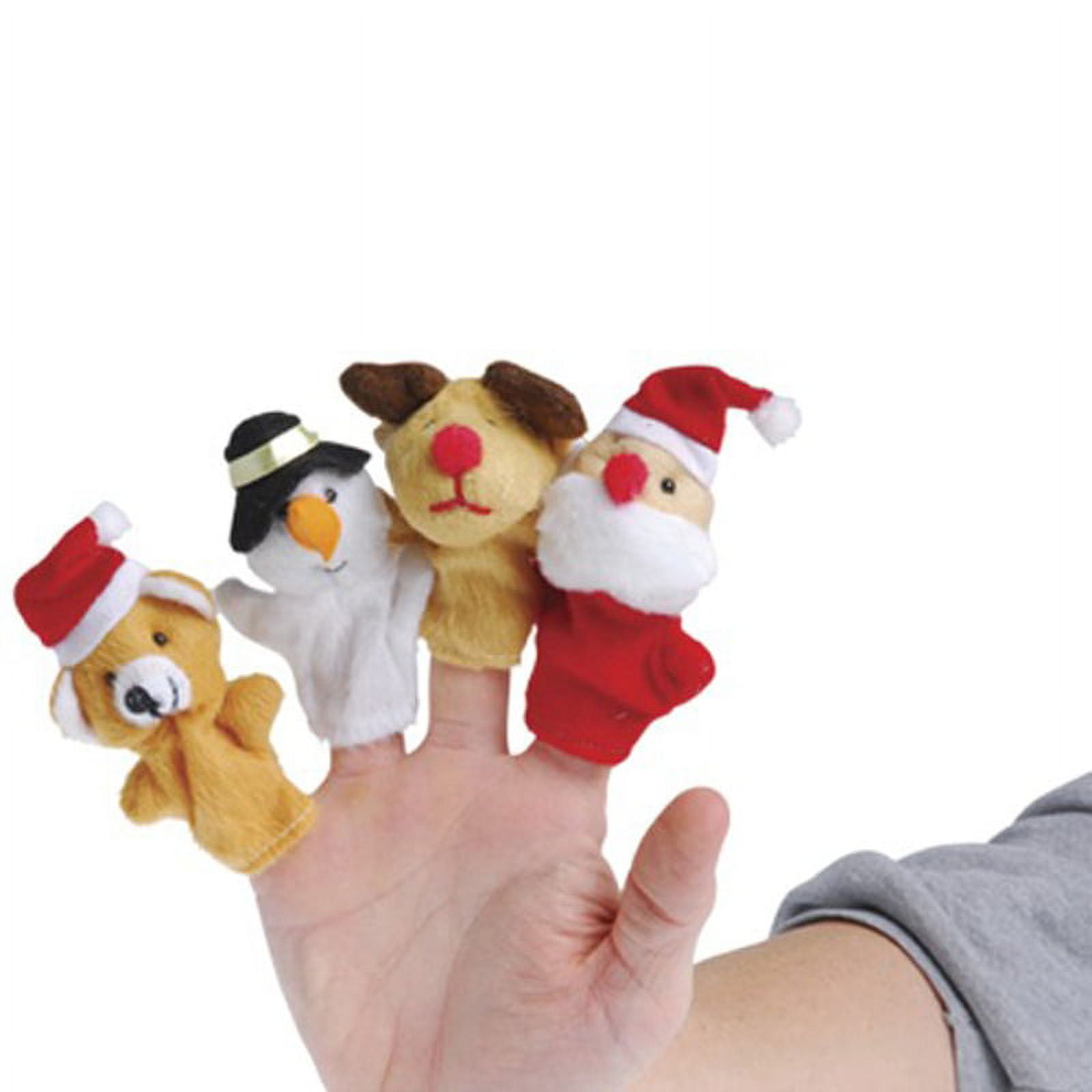 Veil Entertainment Holiday Christmas Characters 4pc 3" Finger Puppets ...