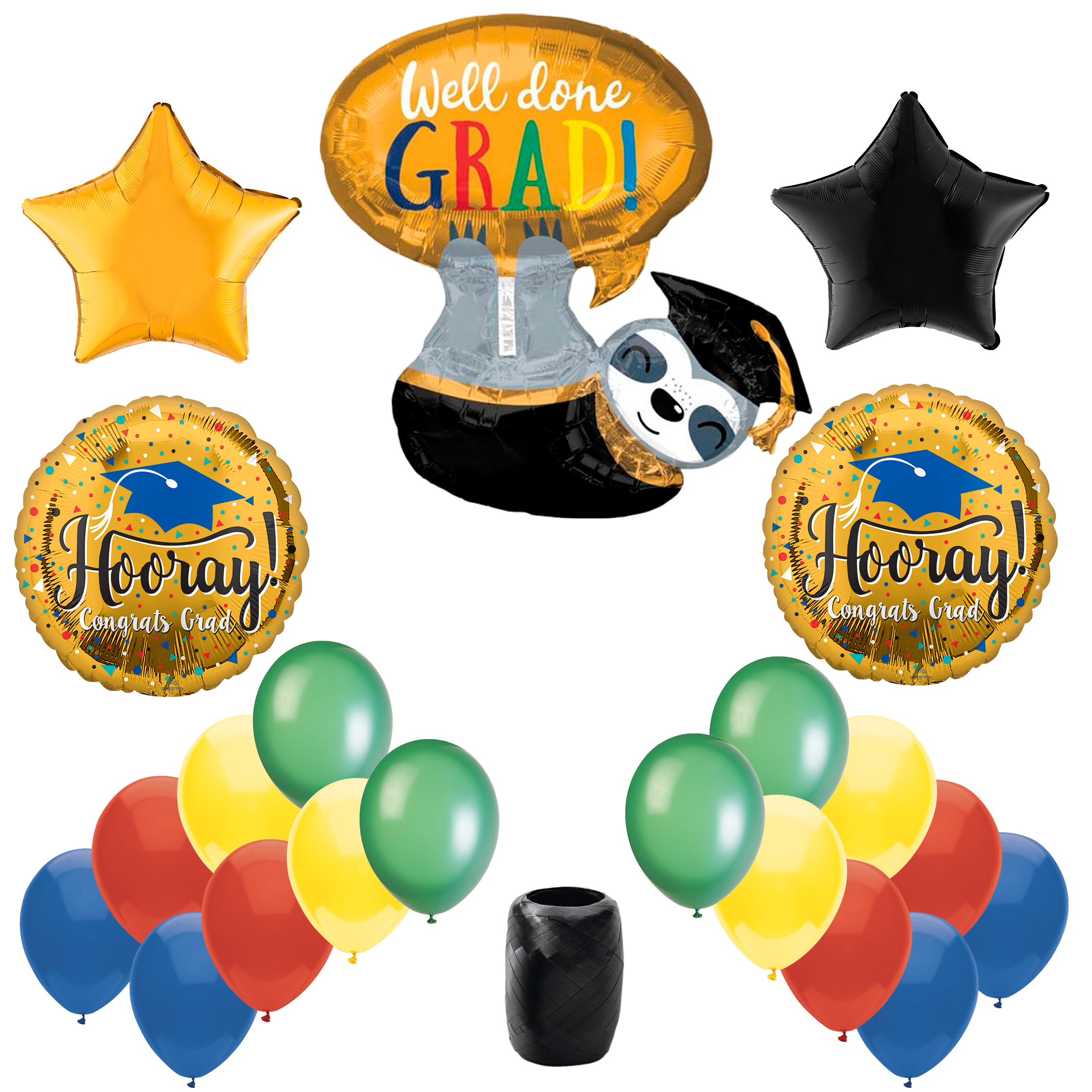 Veil Entertainment Hooray Well Done Grad Cap Sloth Trendy 17pc ...