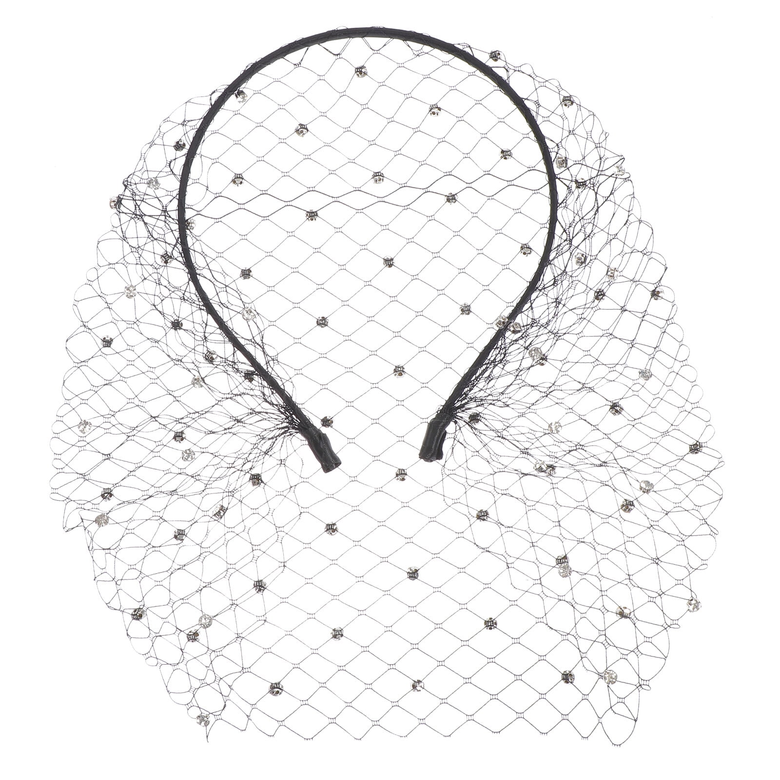 Veil Headband Mesh Black Fascinator Party Hats Face Hat Hair Wedding ...