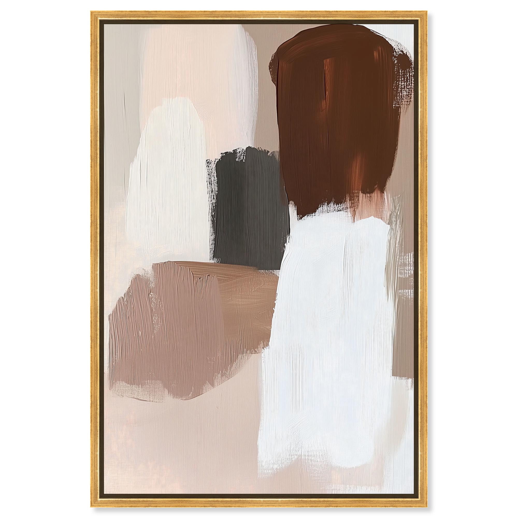 Veiled Browns Canvas Earth Tone Boho Art by Art Remedy, Gold Frame, 20 ...