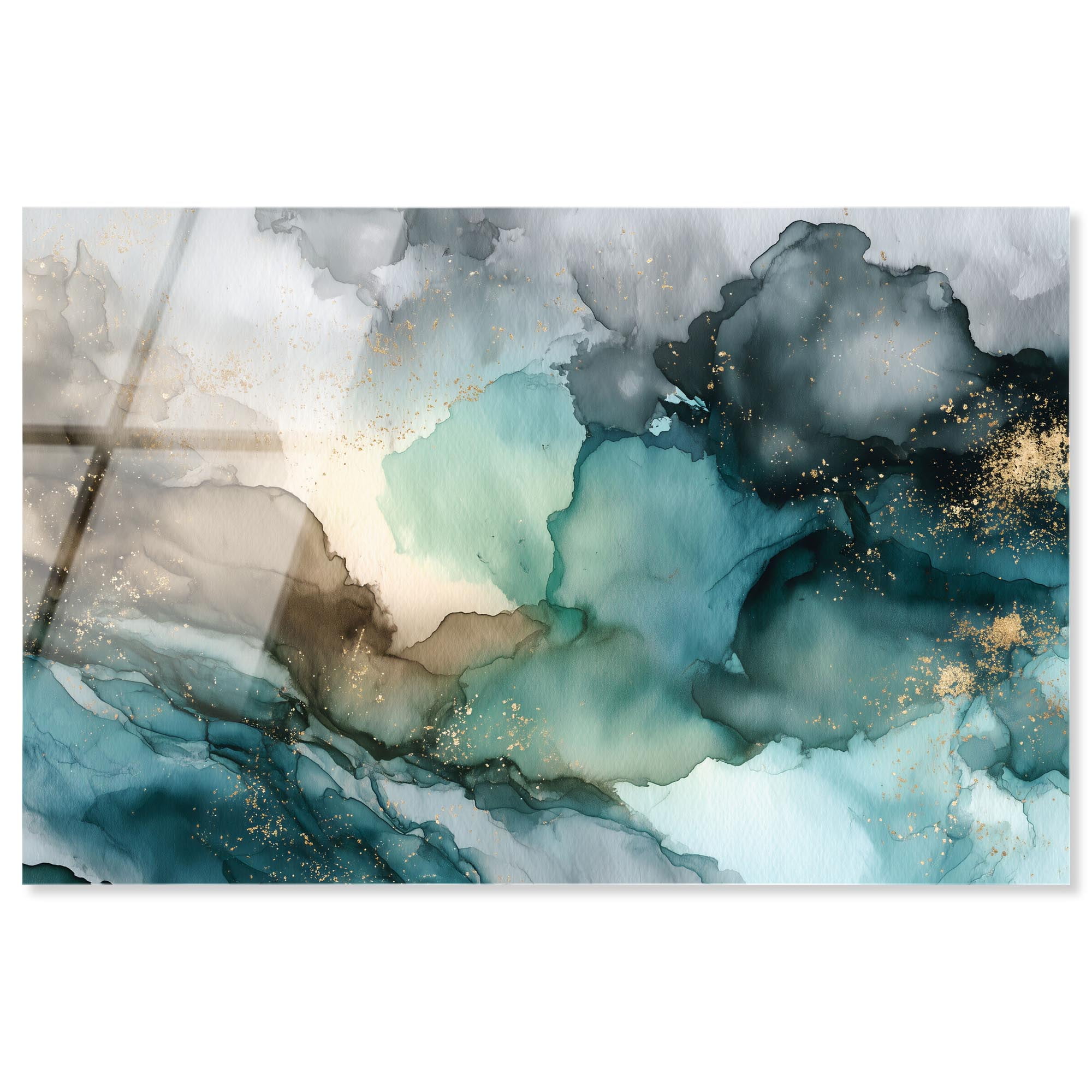 Veiled Inlet Acrylic Abstract Wall Art by Art Remedy, Ready to Hang, 36 ...