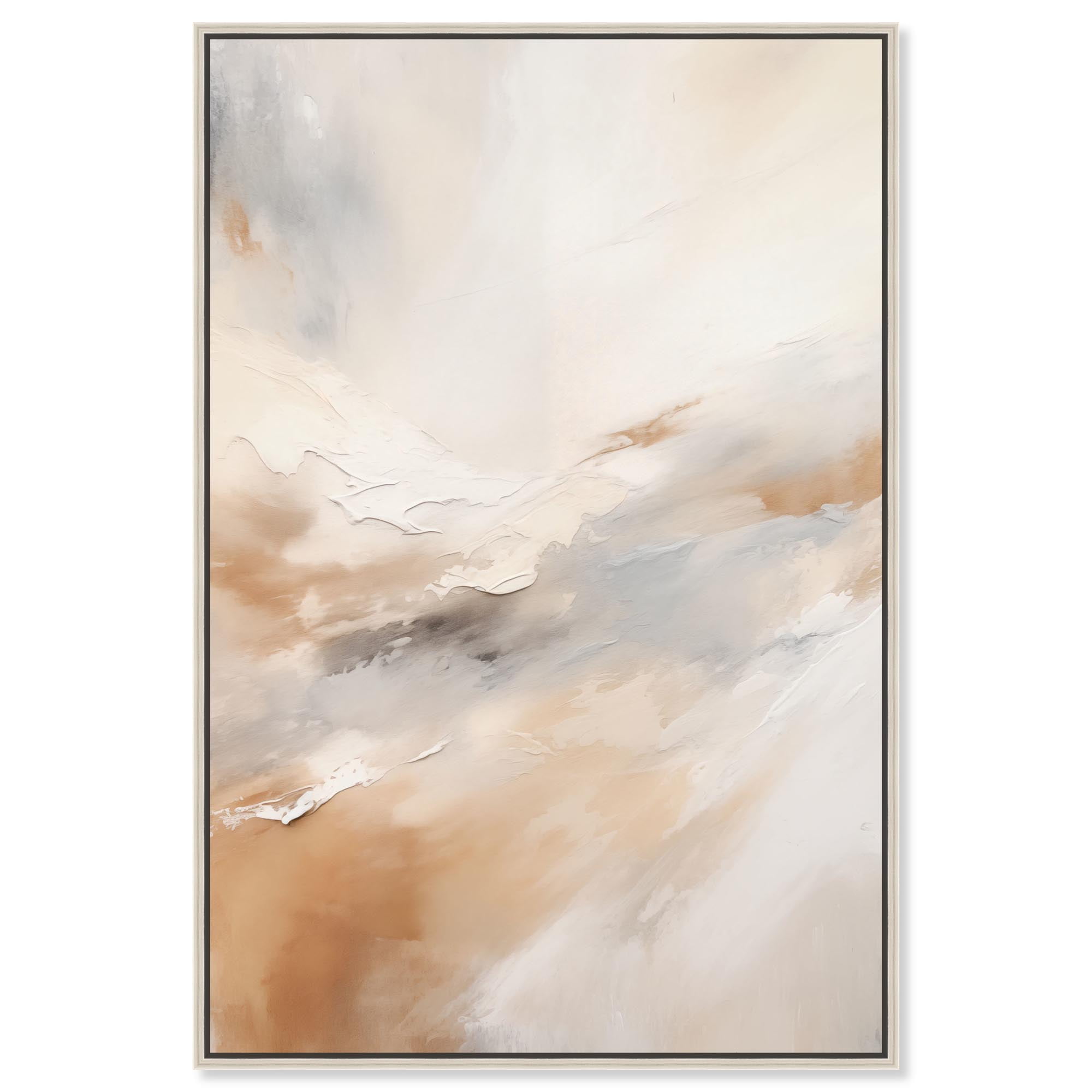 Veiled in Mist II Canvas Earth Tone Abstracts by Art Remedy, Silver ...