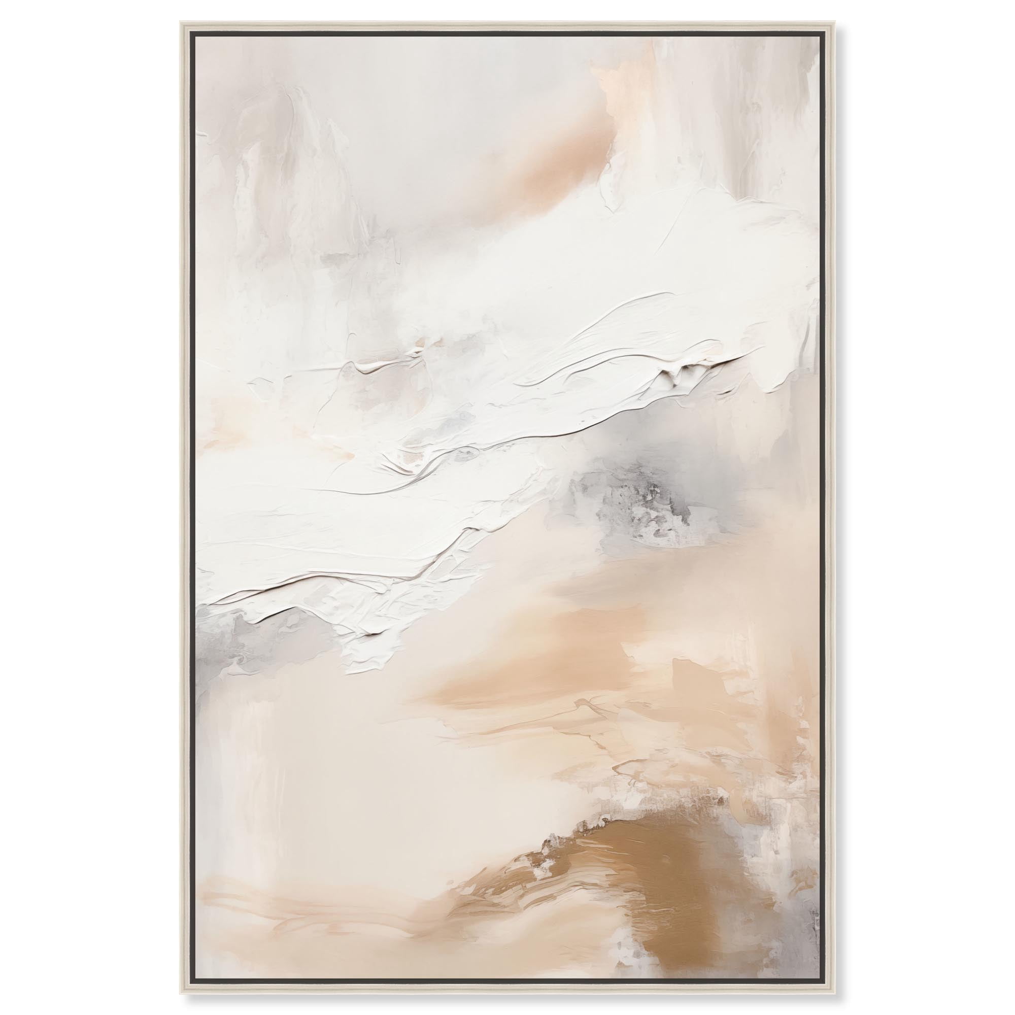 Veiled in Mist III Canvas Earth Tone Abstracts by Art Remedy, Silver ...