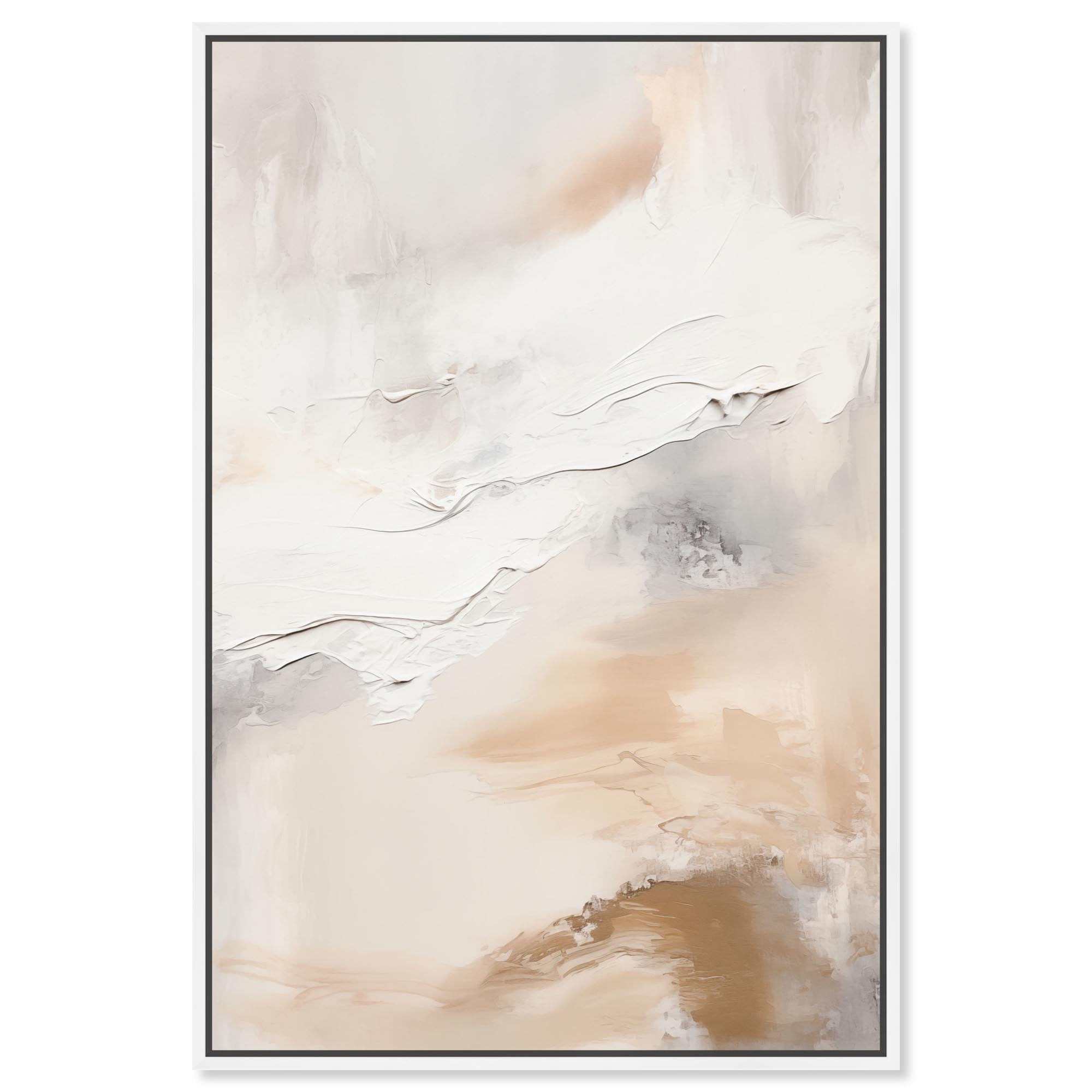 Veiled in Mist III Canvas Earth Tone Abstracts by Art Remedy, White ...
