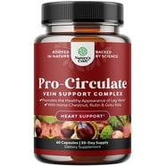 Blood Circulation & Vein Support, 90 Caps, Niacin, L-Arginine, Ginger ...