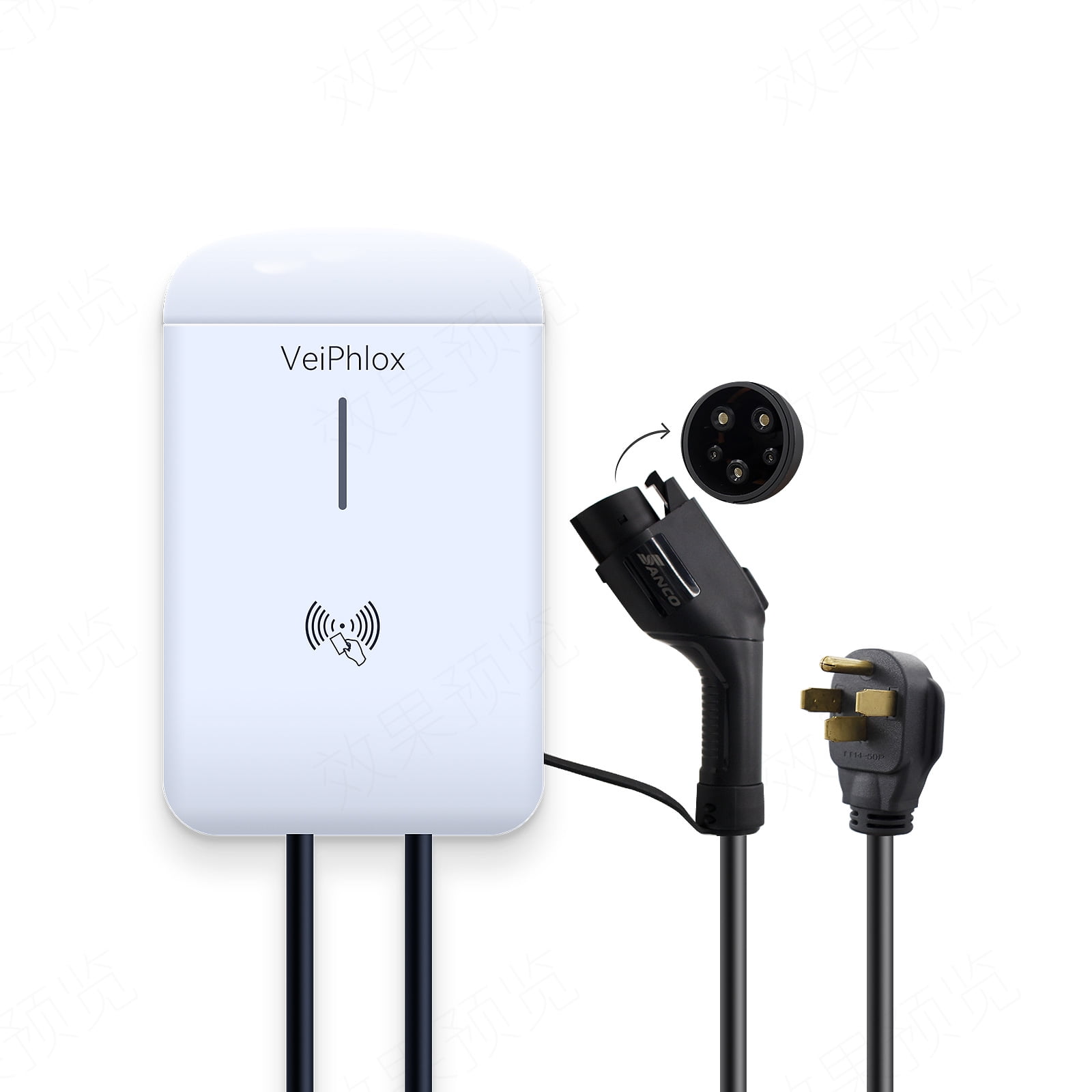 Veiphlox EV Charger Wall Mount 9.6kW Electric Vehicle Charging Station ...
