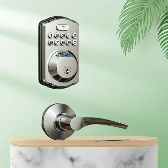 Fingerprint Door Lock with 2 Lever Handles - Keyless Entry Door Lock ...