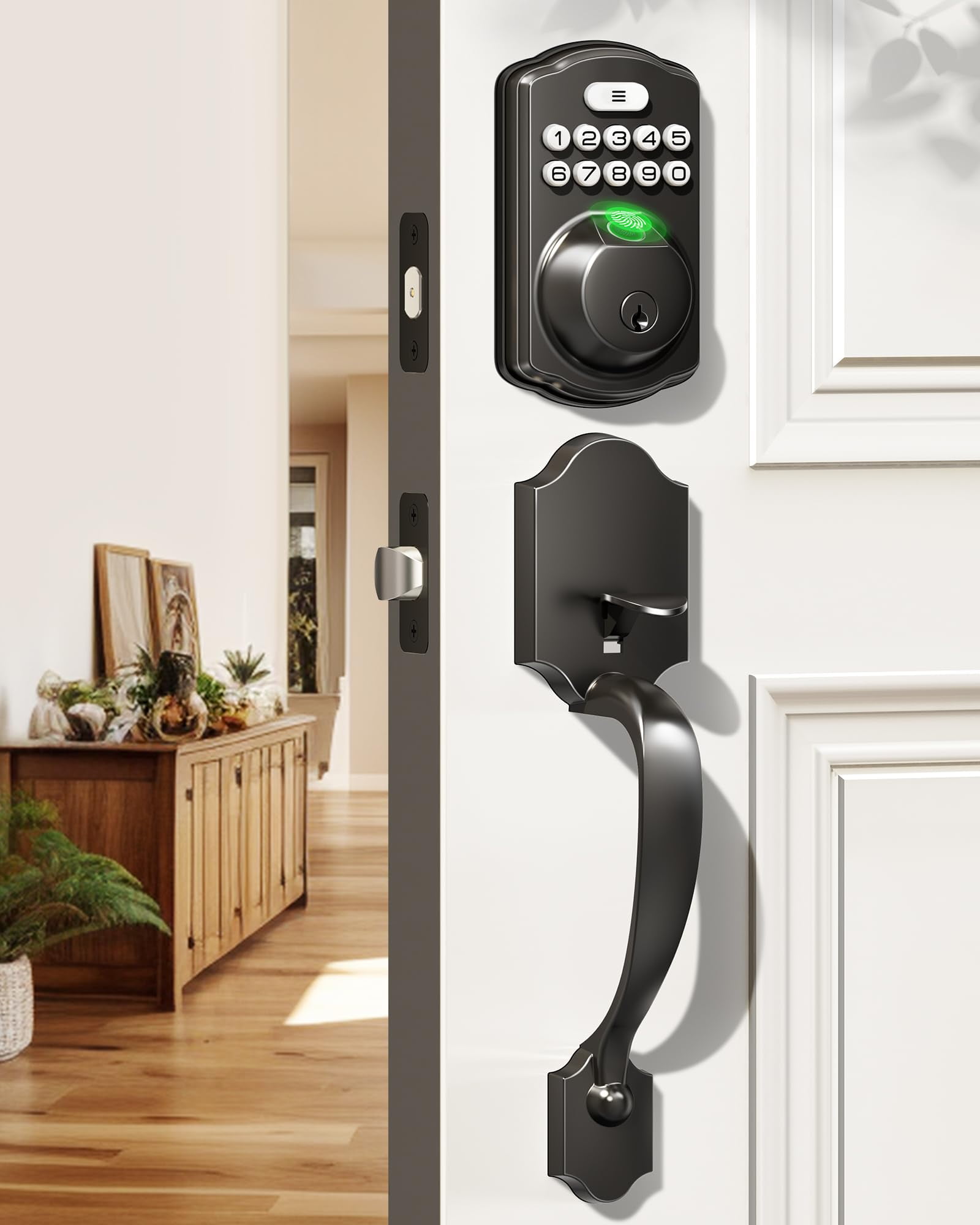 Veise Fingerprint Door Lock Set, Keyless Entry Door Lock, Front Door ...