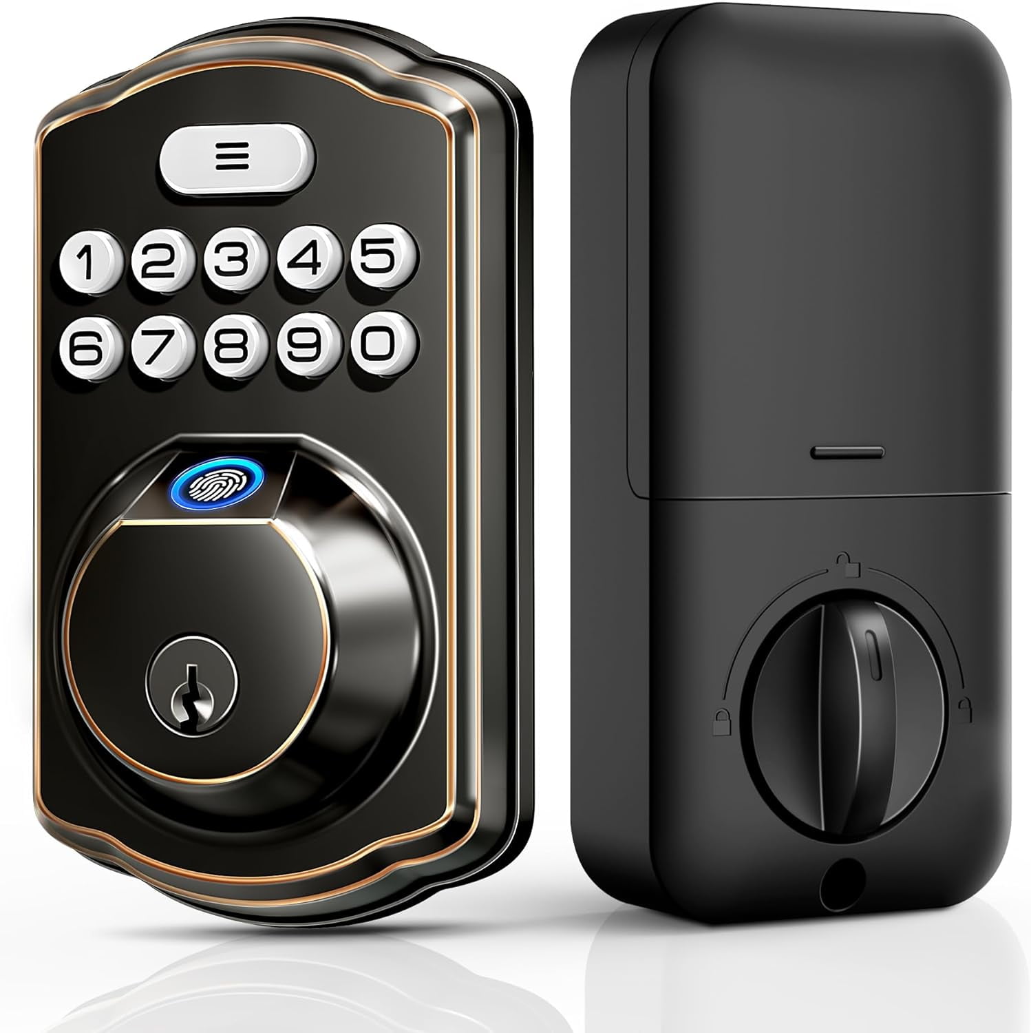 Veise Fingerprint Door Lock, Keyless Entry, Auto Lock, Electronic ...