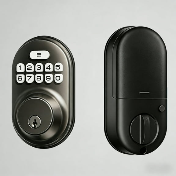 Keyless Entry Door Lock with 2 Knobs, Electronic Backlit Keypad ...