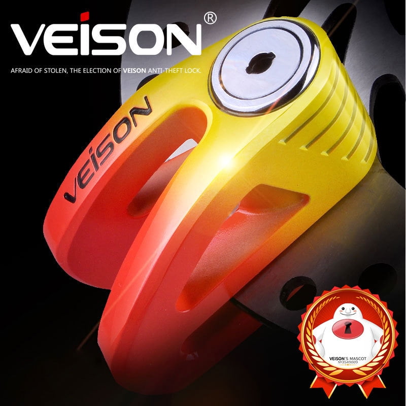 Veison Motorcycle Lock Moto Theft Pretection Brake Motorbike Alloy Lock ...