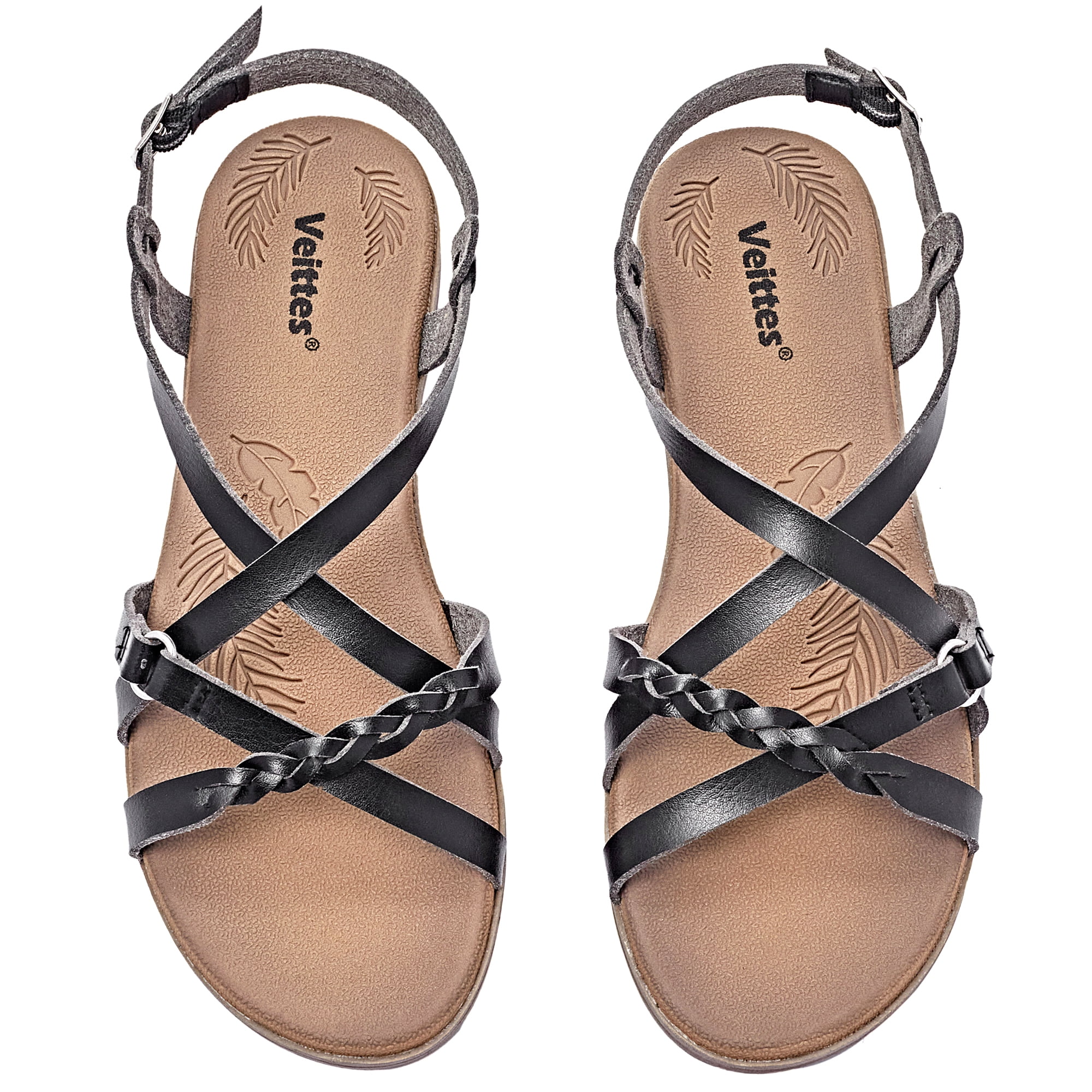 Ataiwee Women's Flat Slide Sandals - Fashion Adjustable Cross Strappy ...