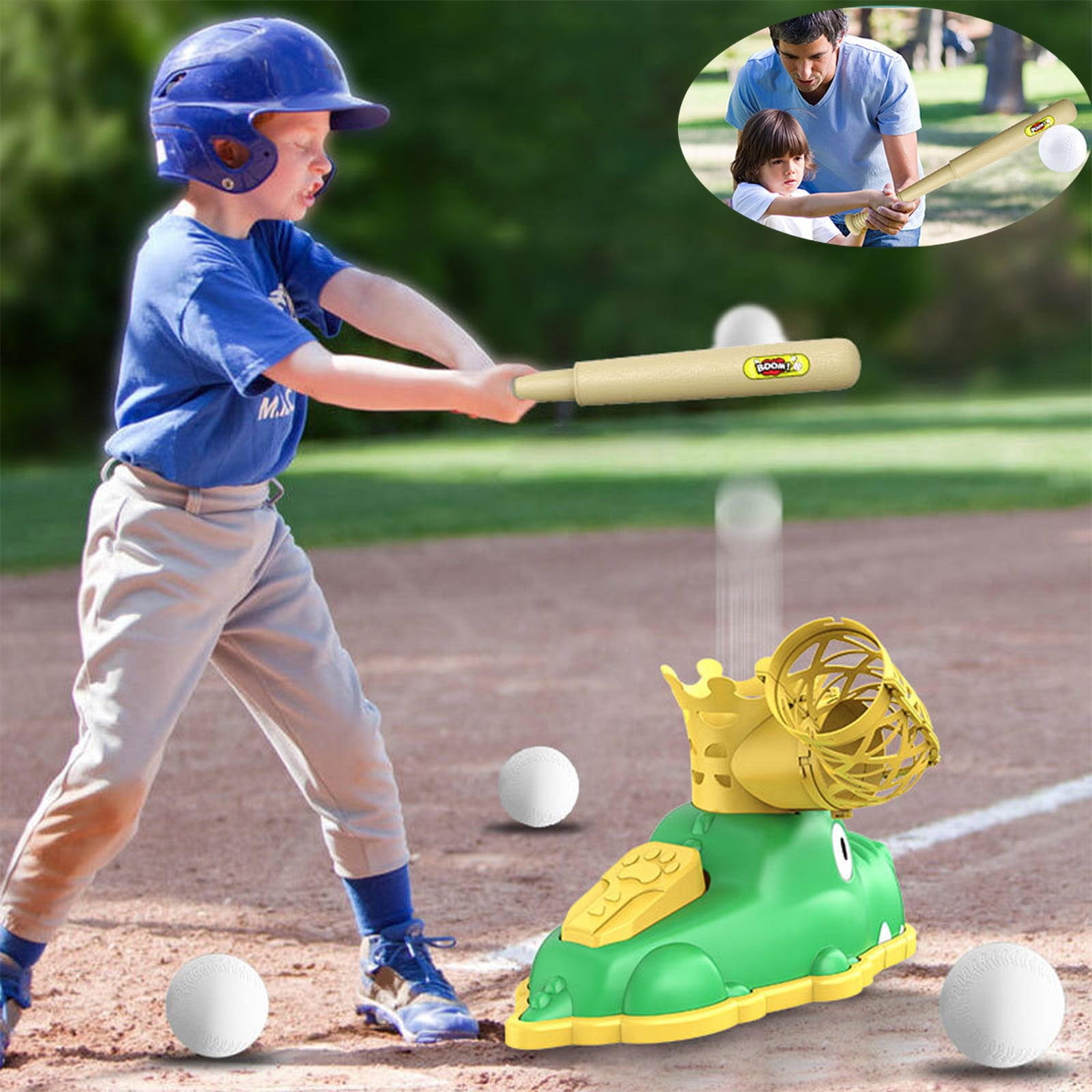 Vekome Ball Sets for 3-5 5-8 Year Old Kids, Pitching Machine with 6 ...