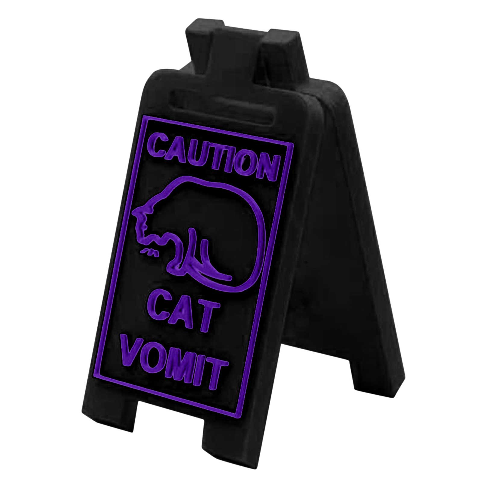 Vekome Cat Vomit Sign, Dog Vomit Sign, Cat Vomit Caution Sign, 4 Inch ...
