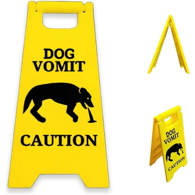 Vekome Dog Vomit Sign,Cat Vomit Sign,, Cat Vomit Caution Sign, 4 Inch ...