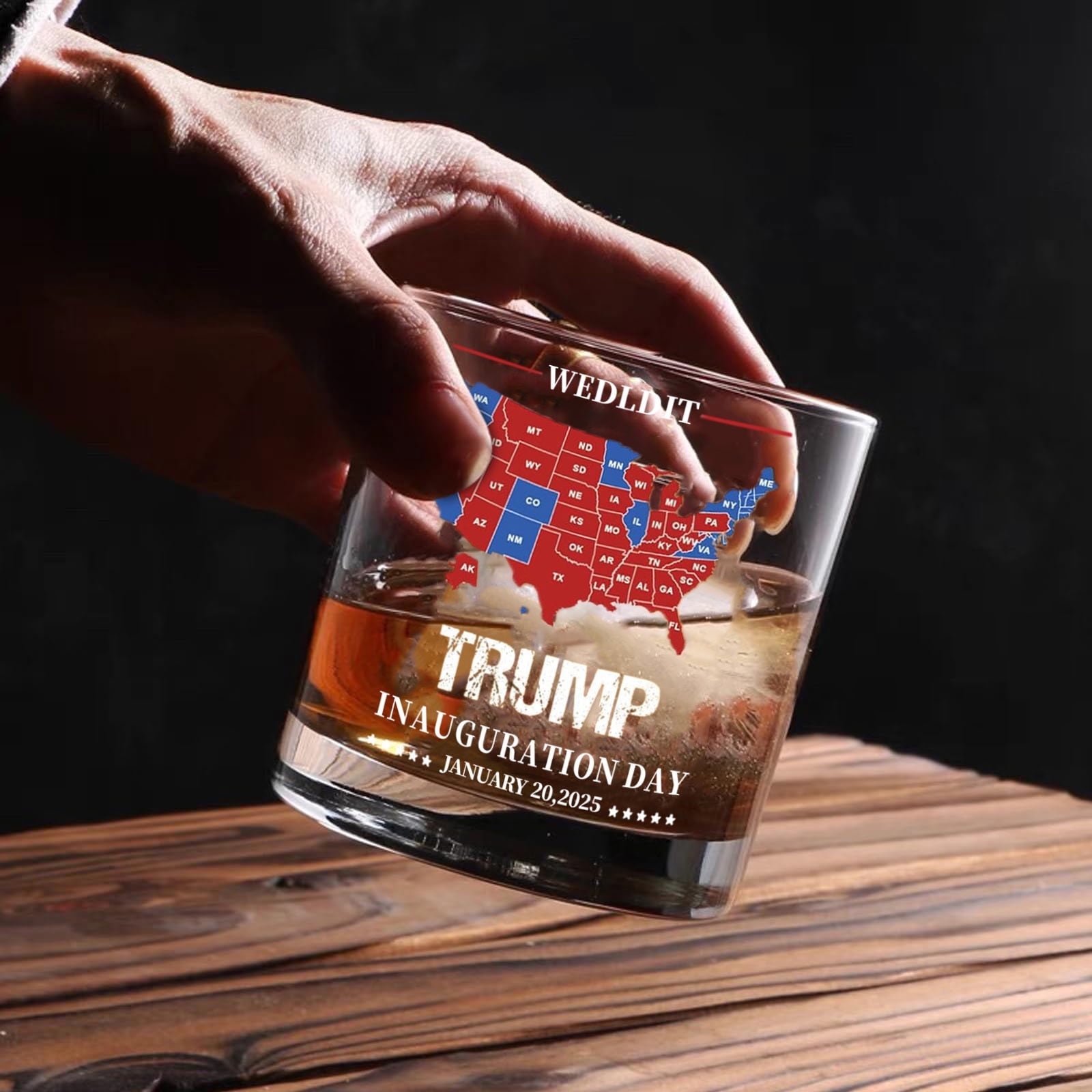 Vekome Donalds Trumpss Whiskey Glass MAGA Merch Trumpss Christmas Gift ...