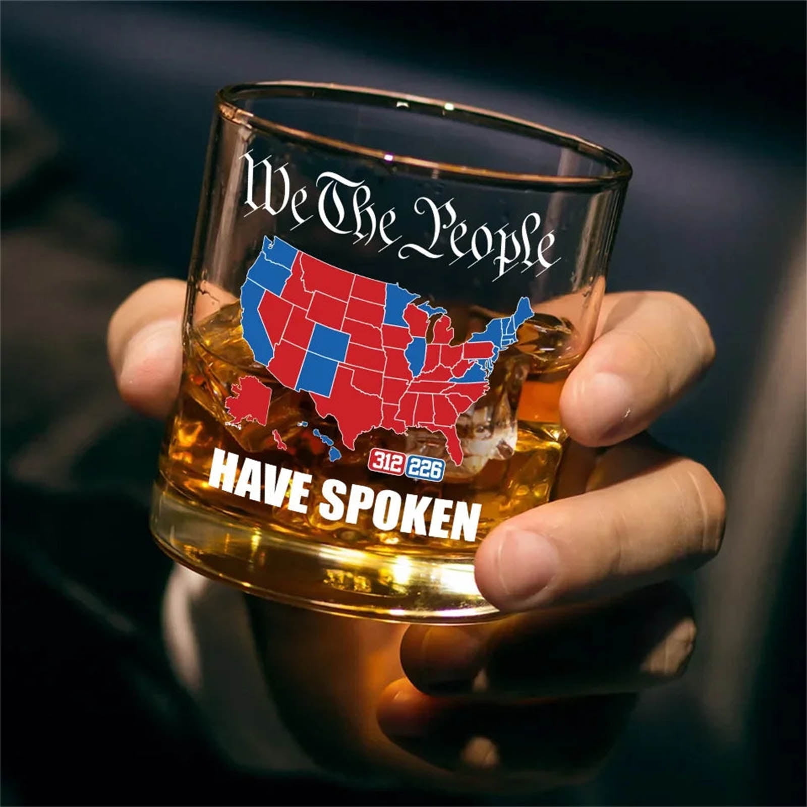 Vekome Donalds Trumpss Whiskey Glass MAGA Merch Trumpss Christmas Gift ...