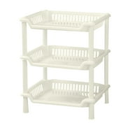 Mintra Home Light Duty Plastic Storage Racks (Rectangular Rack, Grey ...