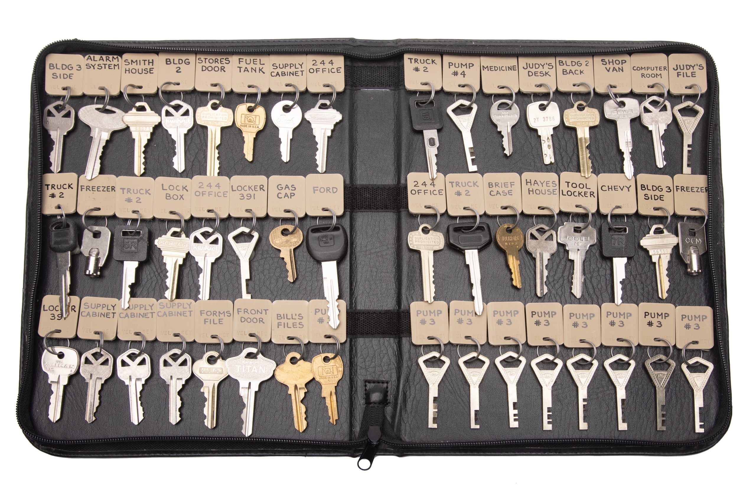 Vel-Key Portable Key Case 48 Key Tags Zippered - Walmart.com