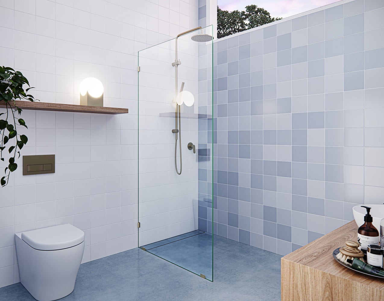 Vela 40 in. x 78 in. Glass Shower Panel Single Fixed Panel - Walmart.com