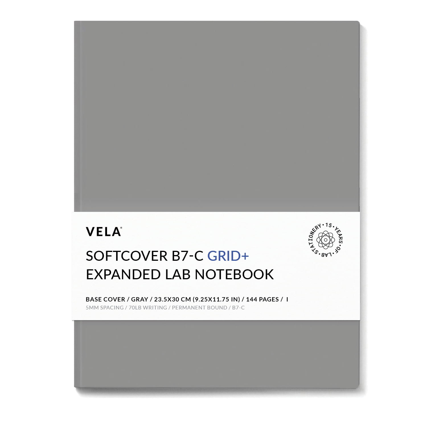 Vela Sciences B7-C Expanded Softcover Lab Notebook, 9.25 x 11.75 in (23 ...