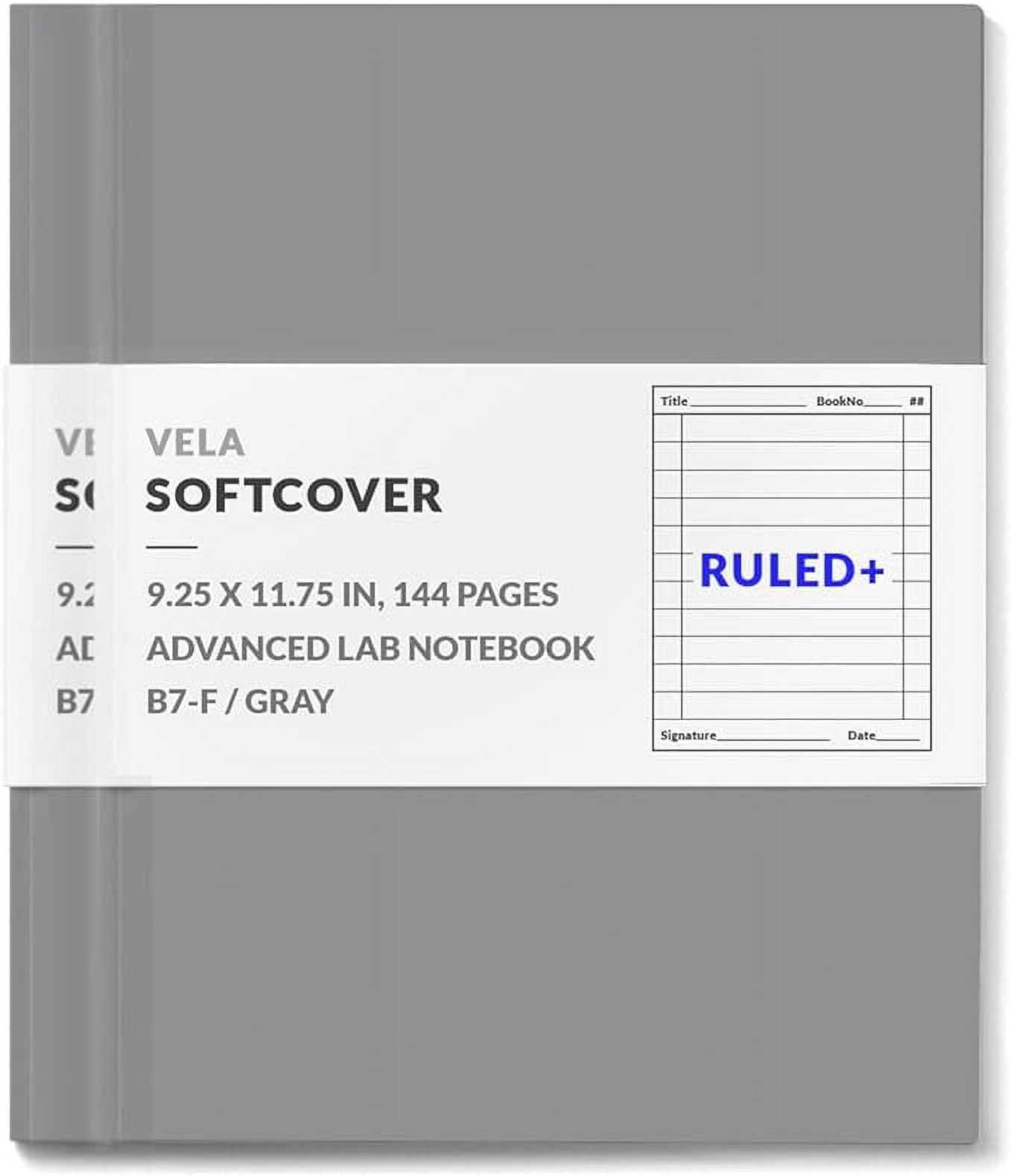 Vela Sciences B7 Expanded Softcover Lab Notebook, 9.25 x 11.75 in (23.5 ...